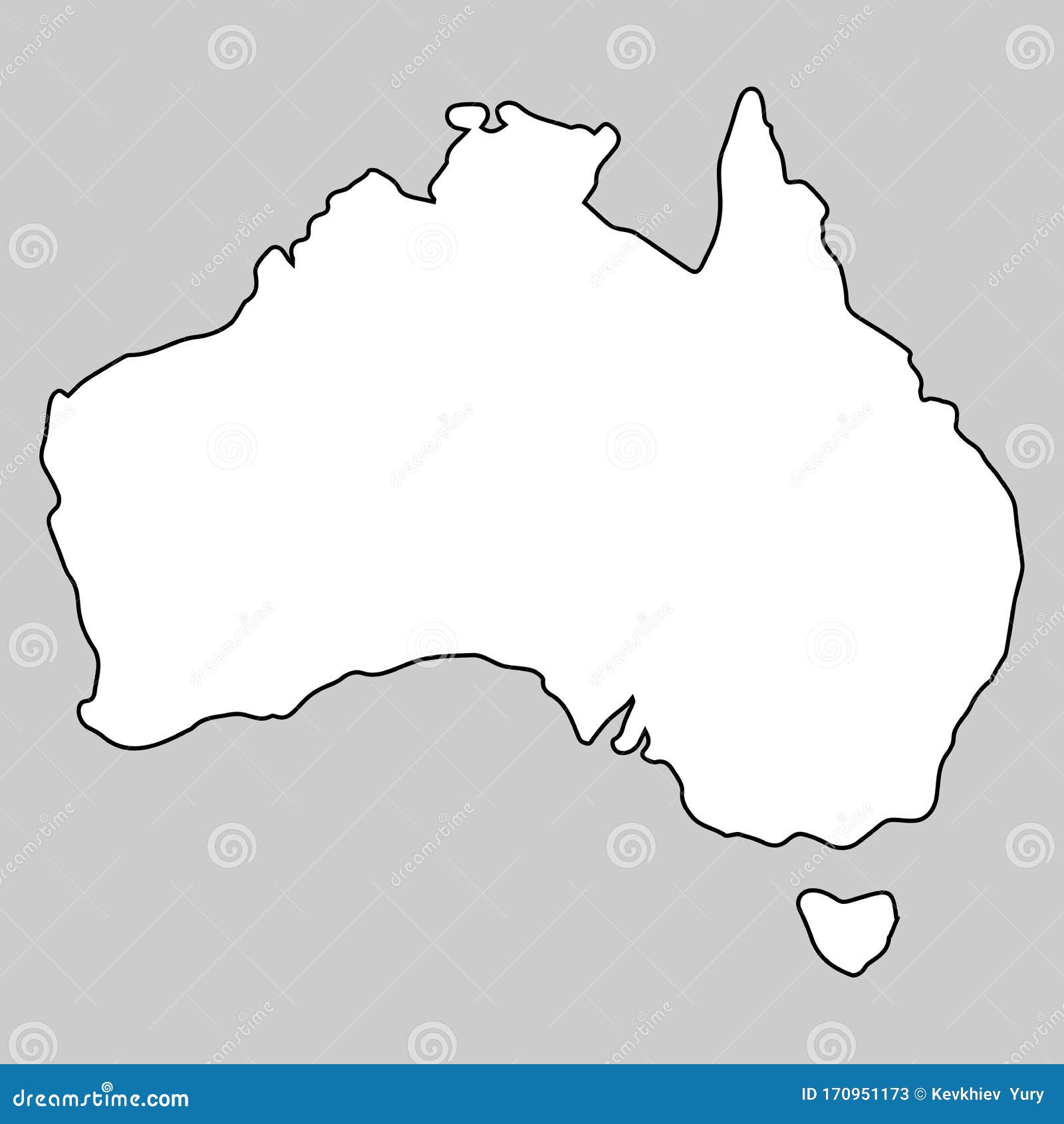 Australia Map Black Outline Vector Stock Vector - Illustration of ...