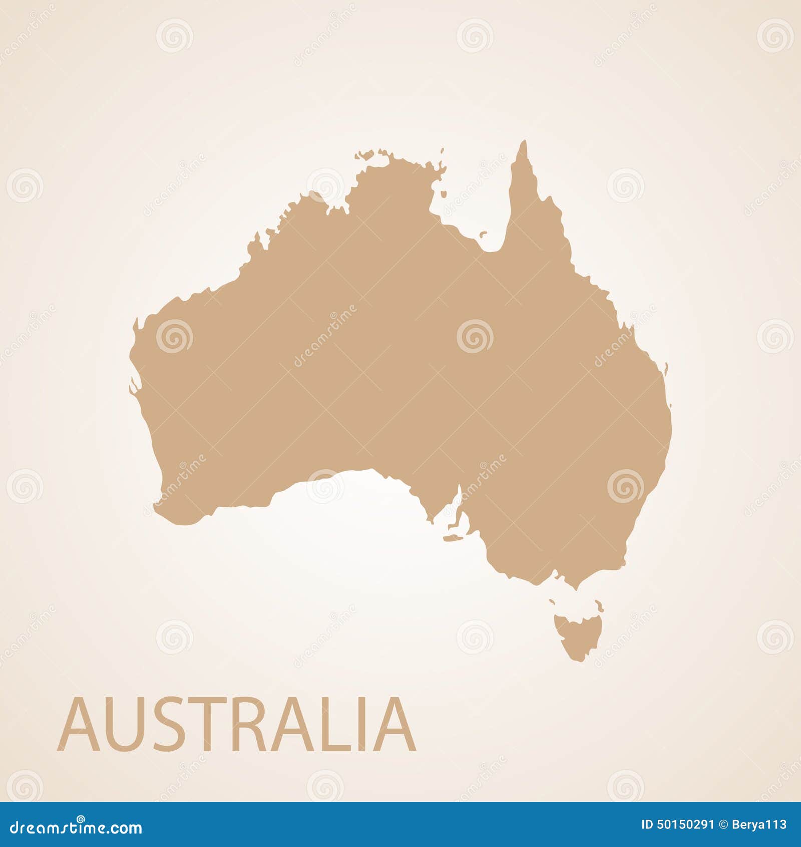 Australia map brown stock vector. Illustration of symbol - 50150291