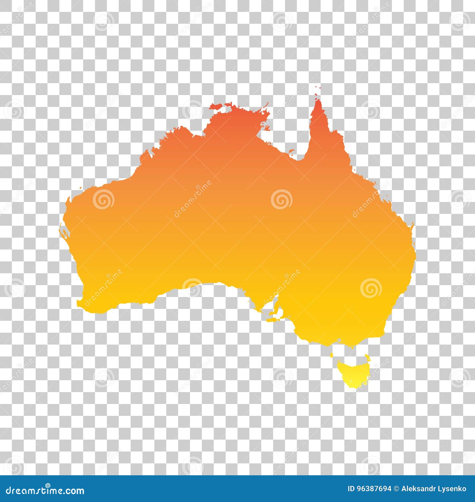 Australia Map. Colorful Orange Vector Illustration Stock Vector ...