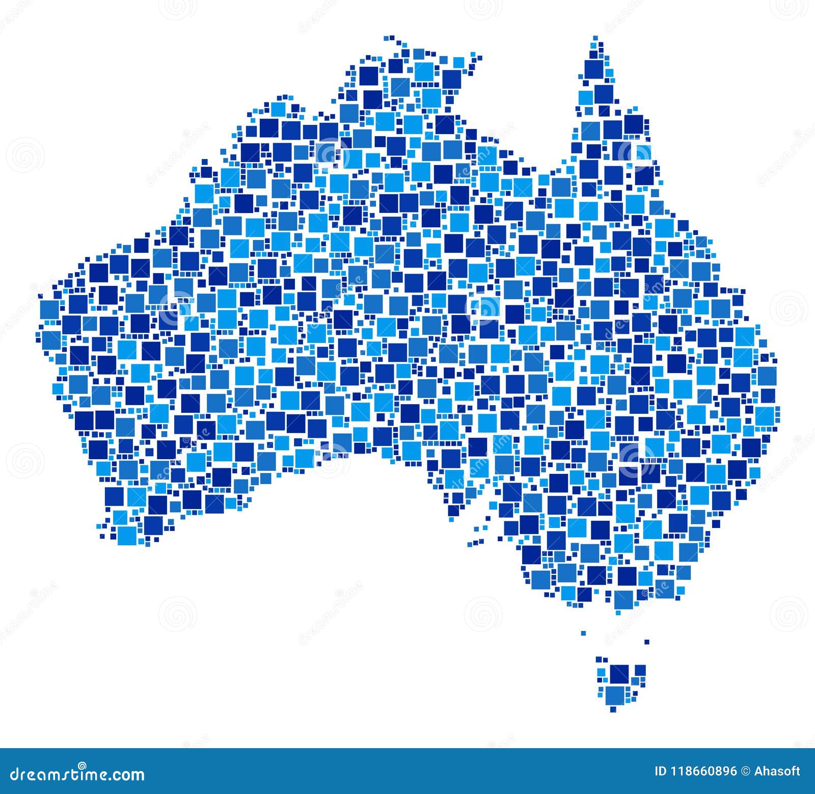 Australia Map Composition of Pixels Stock Vector - Illustration of ...