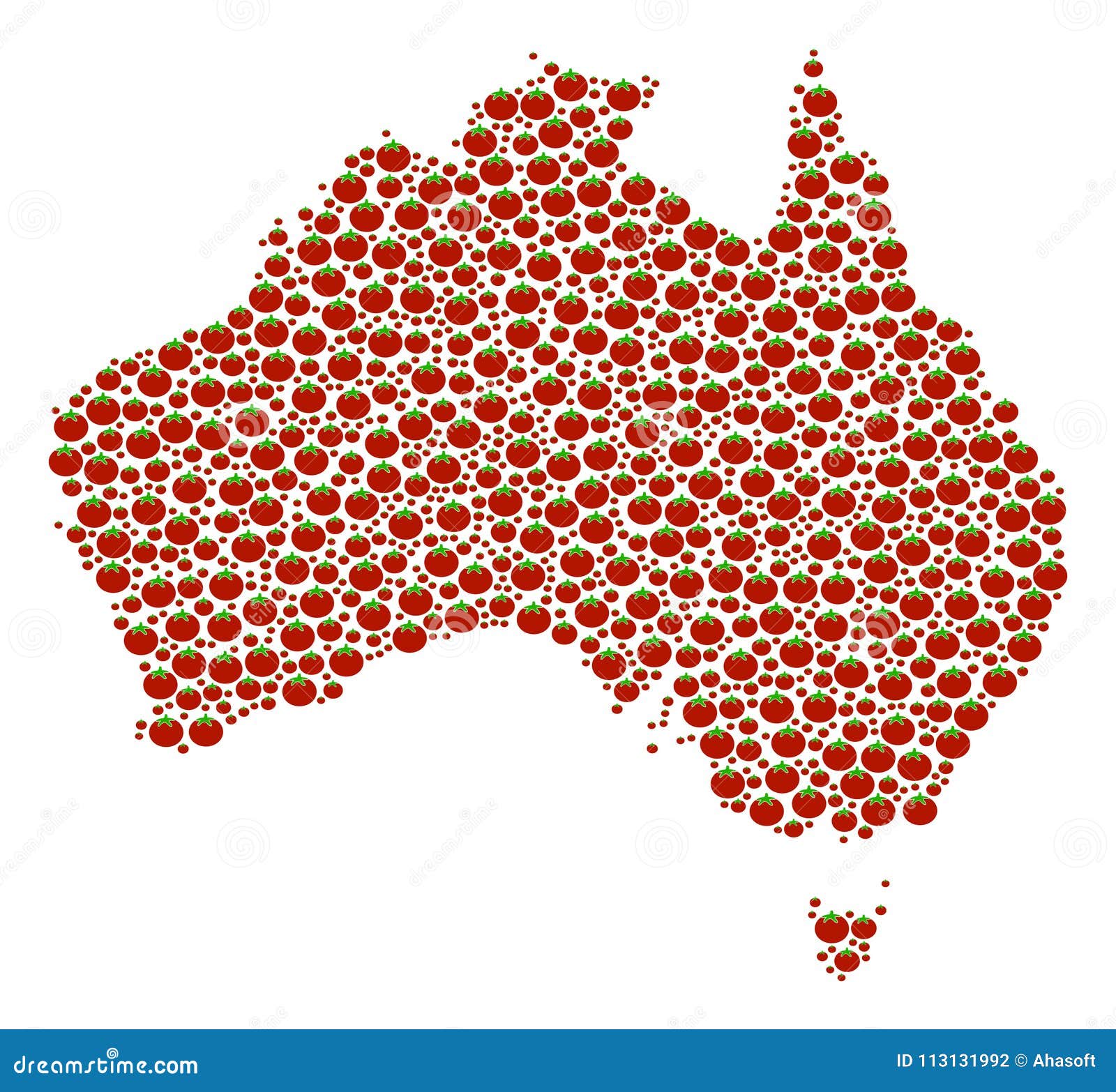 Australia Map Composition of Tomato Stock Vector - Illustration of ...