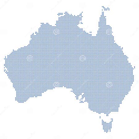 Australia map dots stock vector. Illustration of isolated - 11005806