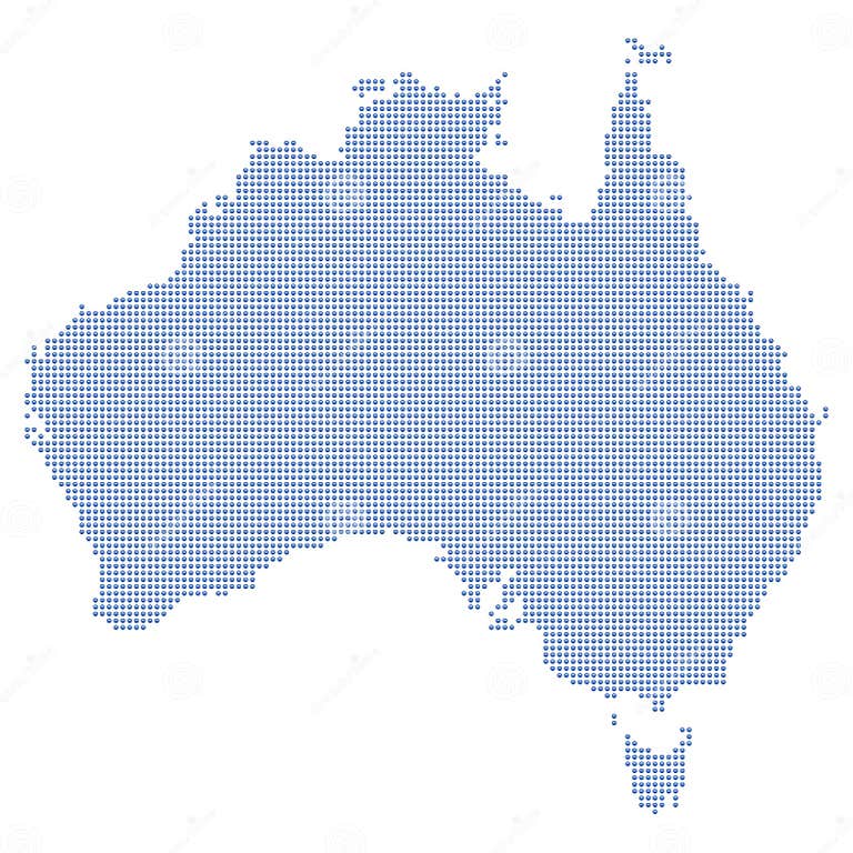 Australia map dots stock vector. Illustration of isolated - 11005806