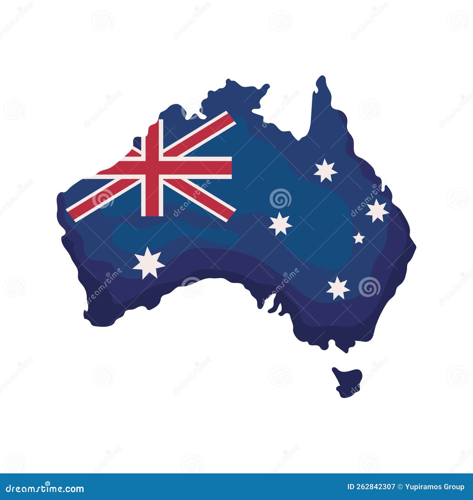 Australia map and flag stock vector. Illustration of travel - 262842307