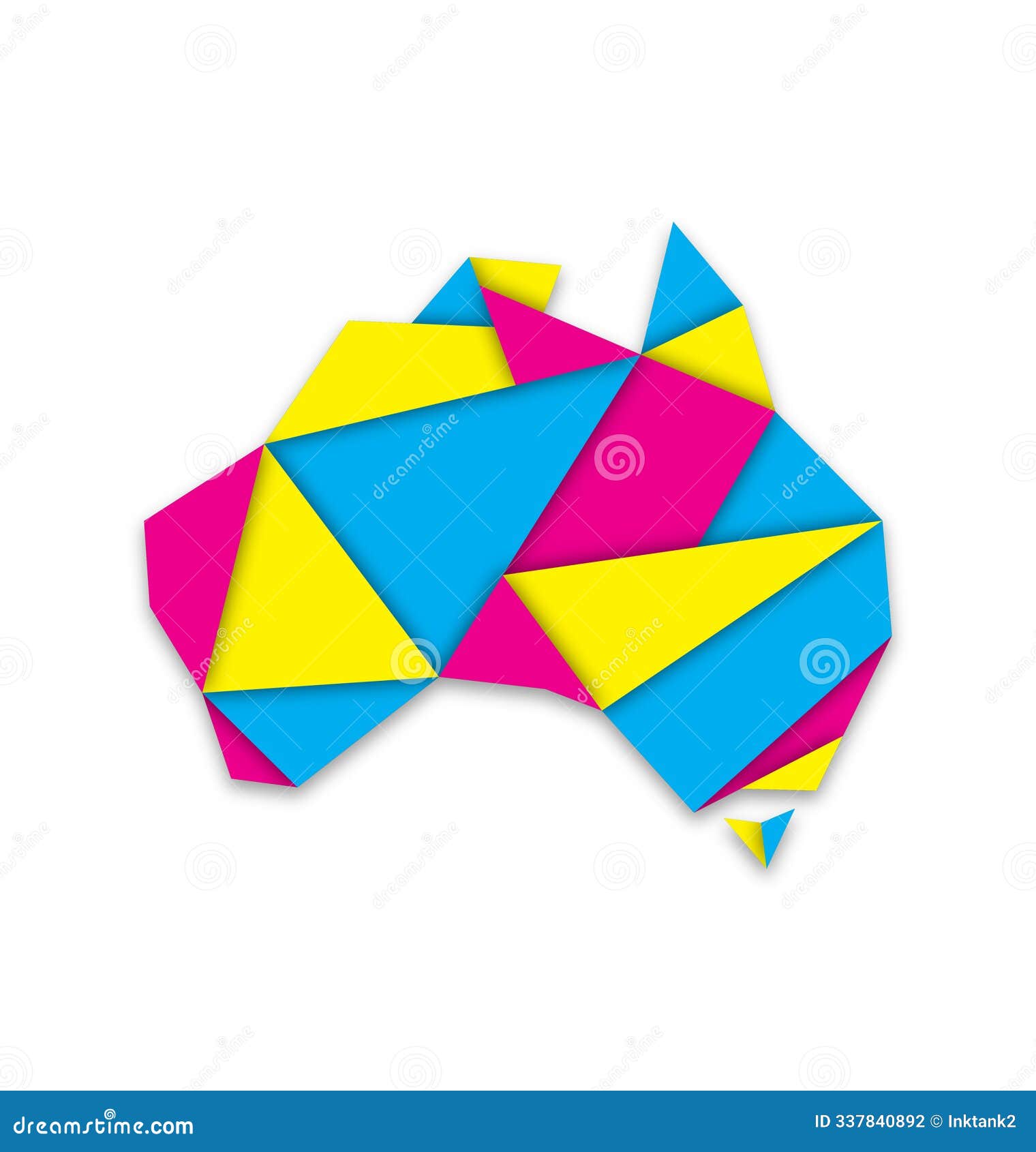 Simplified Map Of Australia Divided Into States And Territories. Grey ...