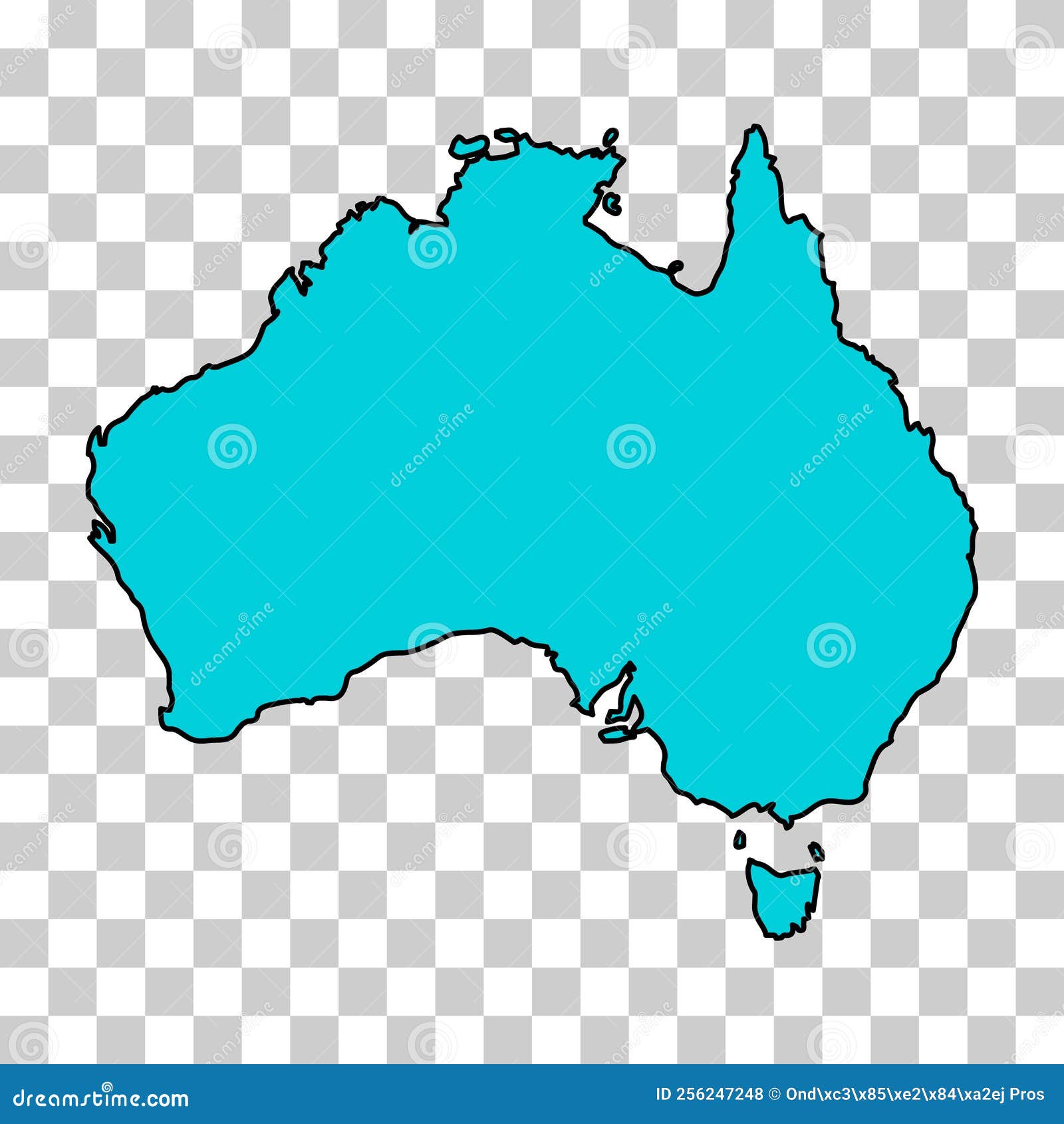 Australia Map Icon, Geography Blank Concept, Isolated Graphic ...