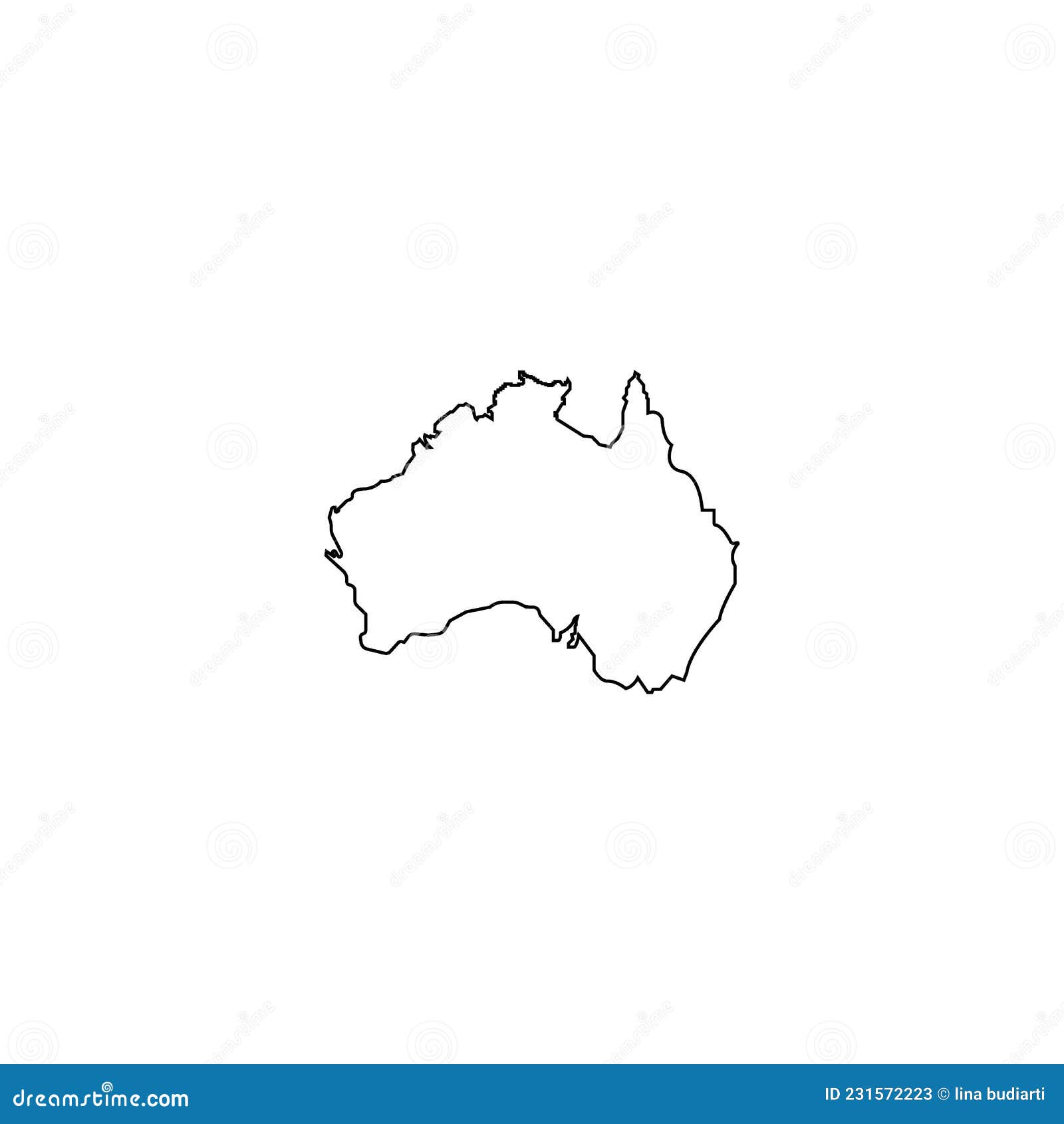 Australia map icon stock vector. Illustration of oceania - 231572223