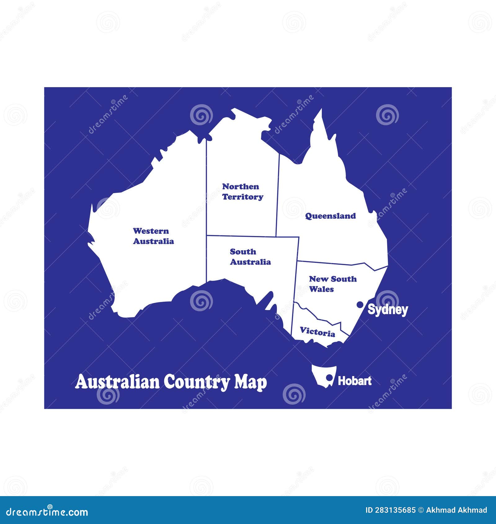 Australia map icon stock vector. Illustration of brisbane - 283135685