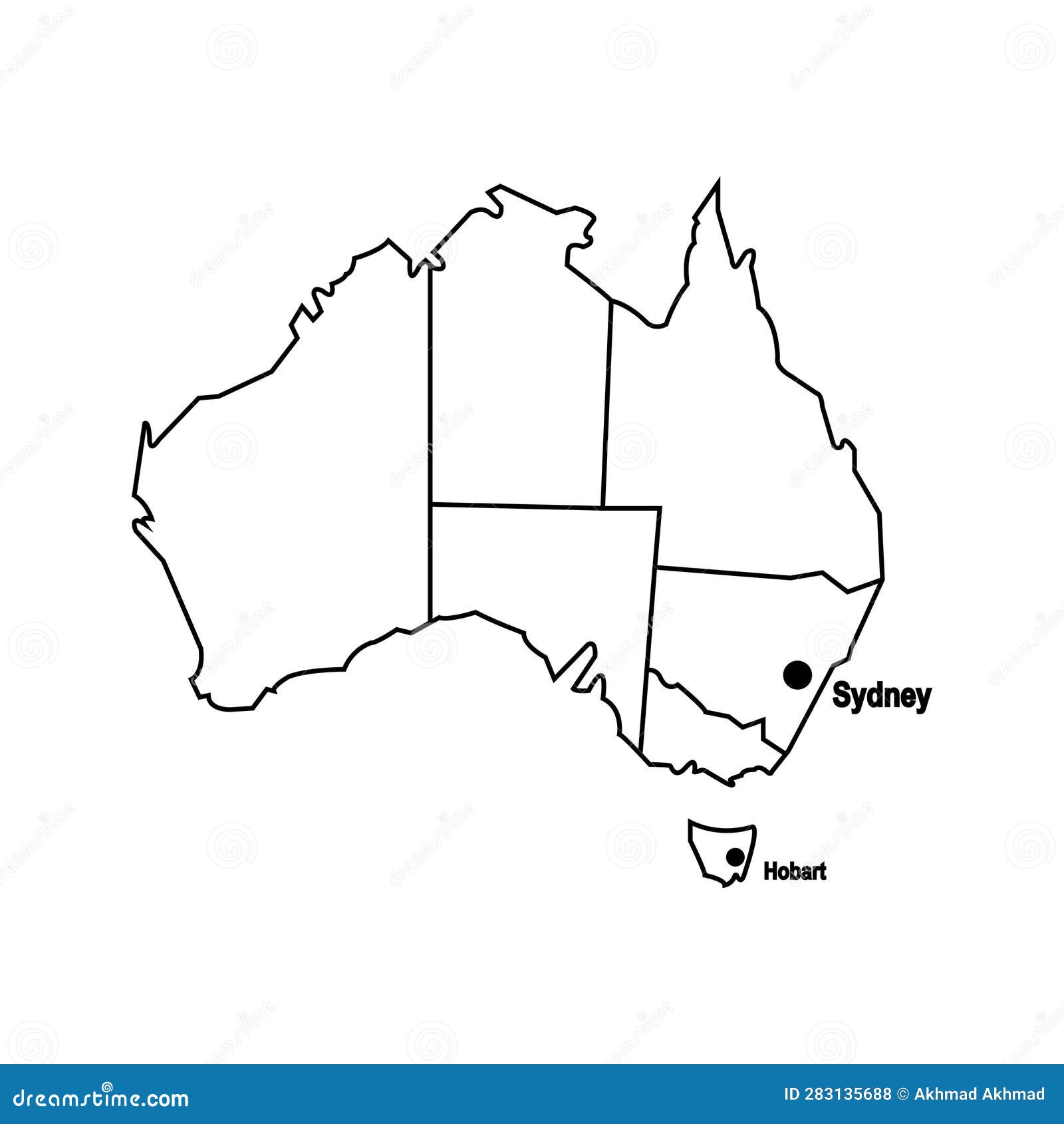 Australia map icon stock vector. Illustration of sydney - 283135688