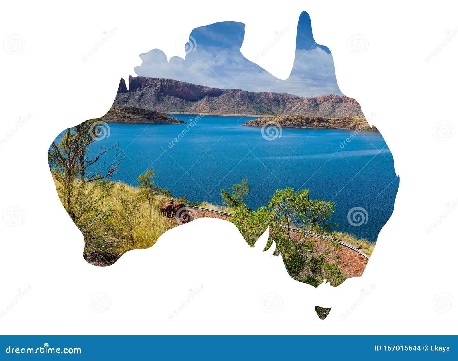 Australia Map and Lake Argyle Stock Photo - Image of symbol, tourism ...