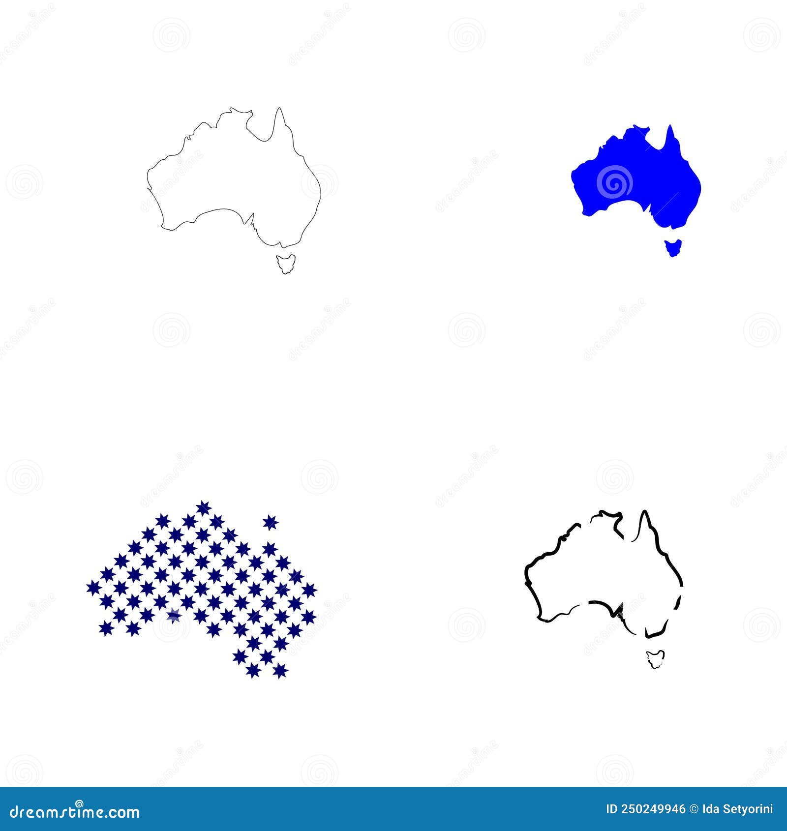 Australia Map Logo Illustration Design Stock Illustration ...