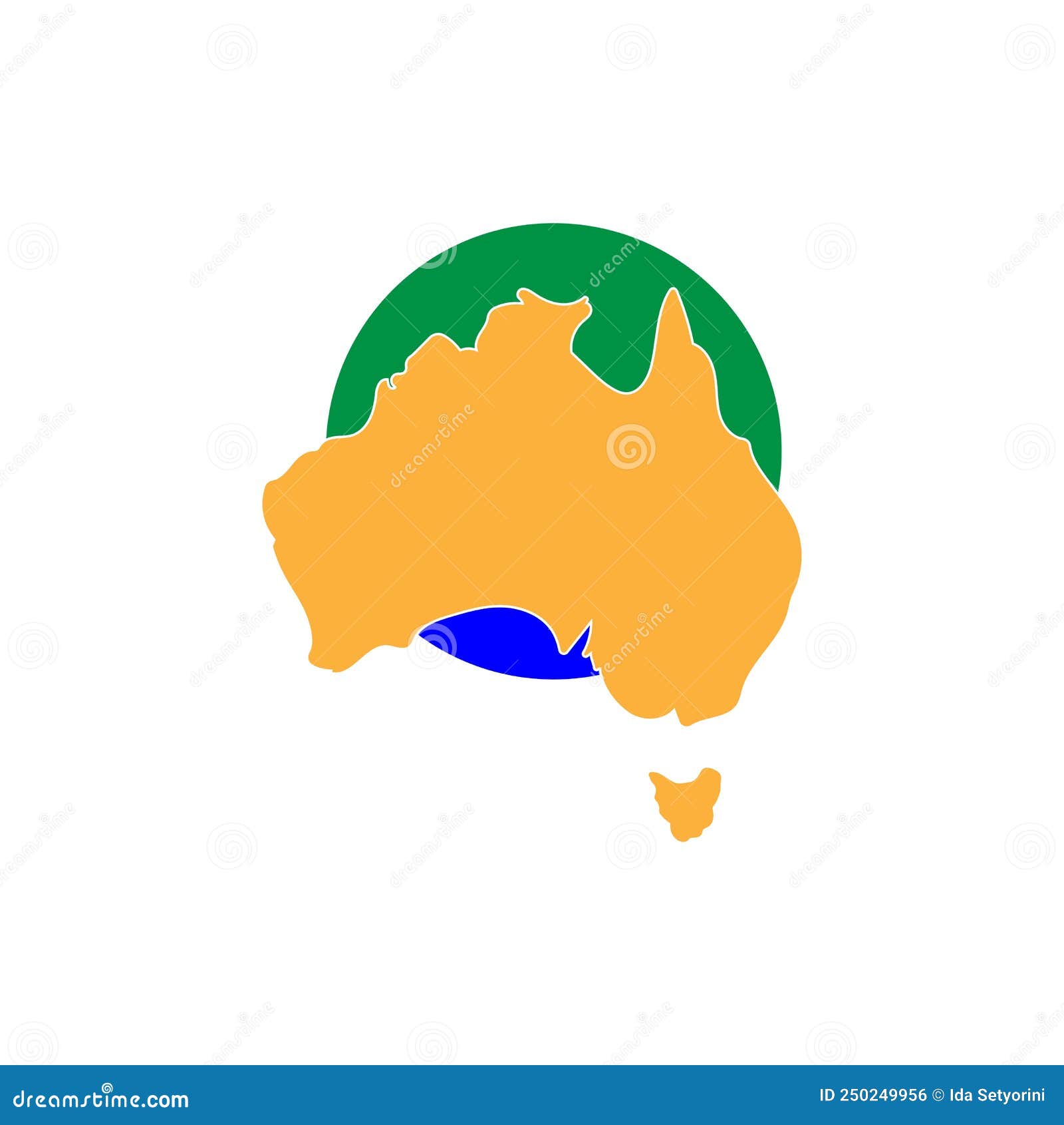 Australia Map Logo Illustration Design Stock Illustration ...