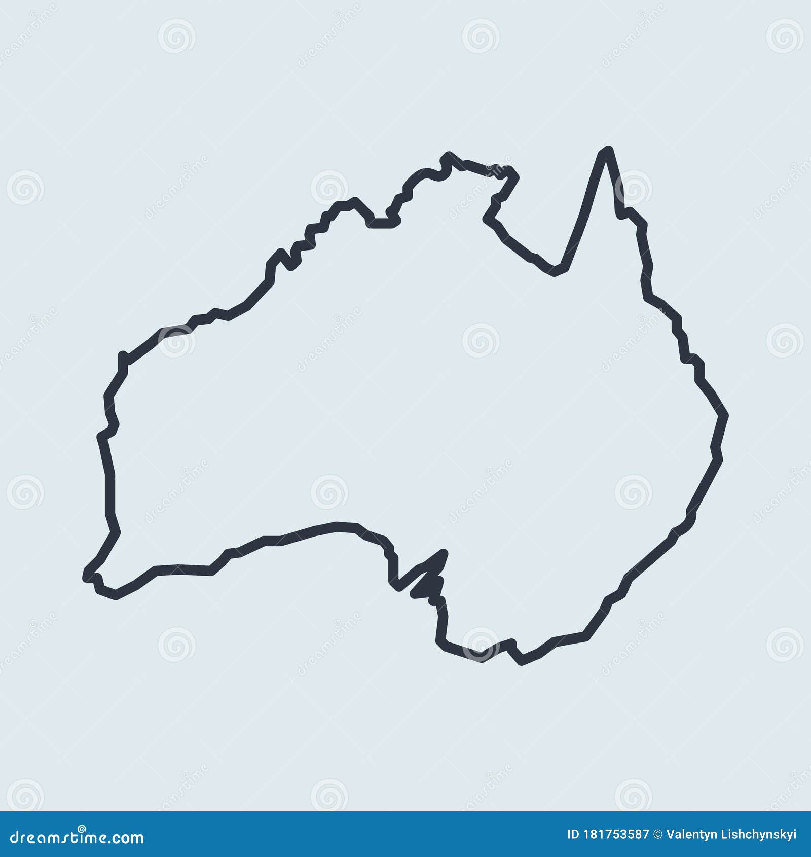 Australia Map Logo Line Icon. Vector Simple Symbol in Flat Style Stock ...
