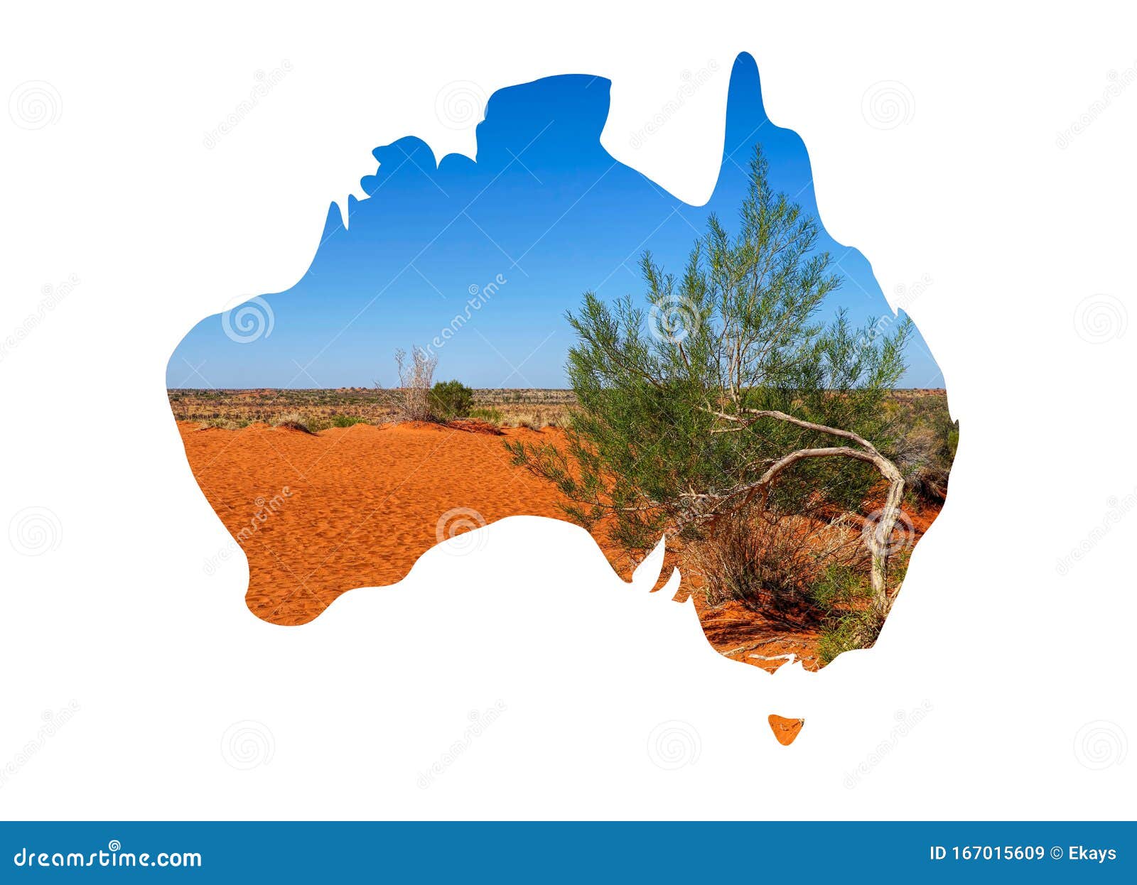 Australia Map with Outback Scene Stock Image - Image of tourism ...