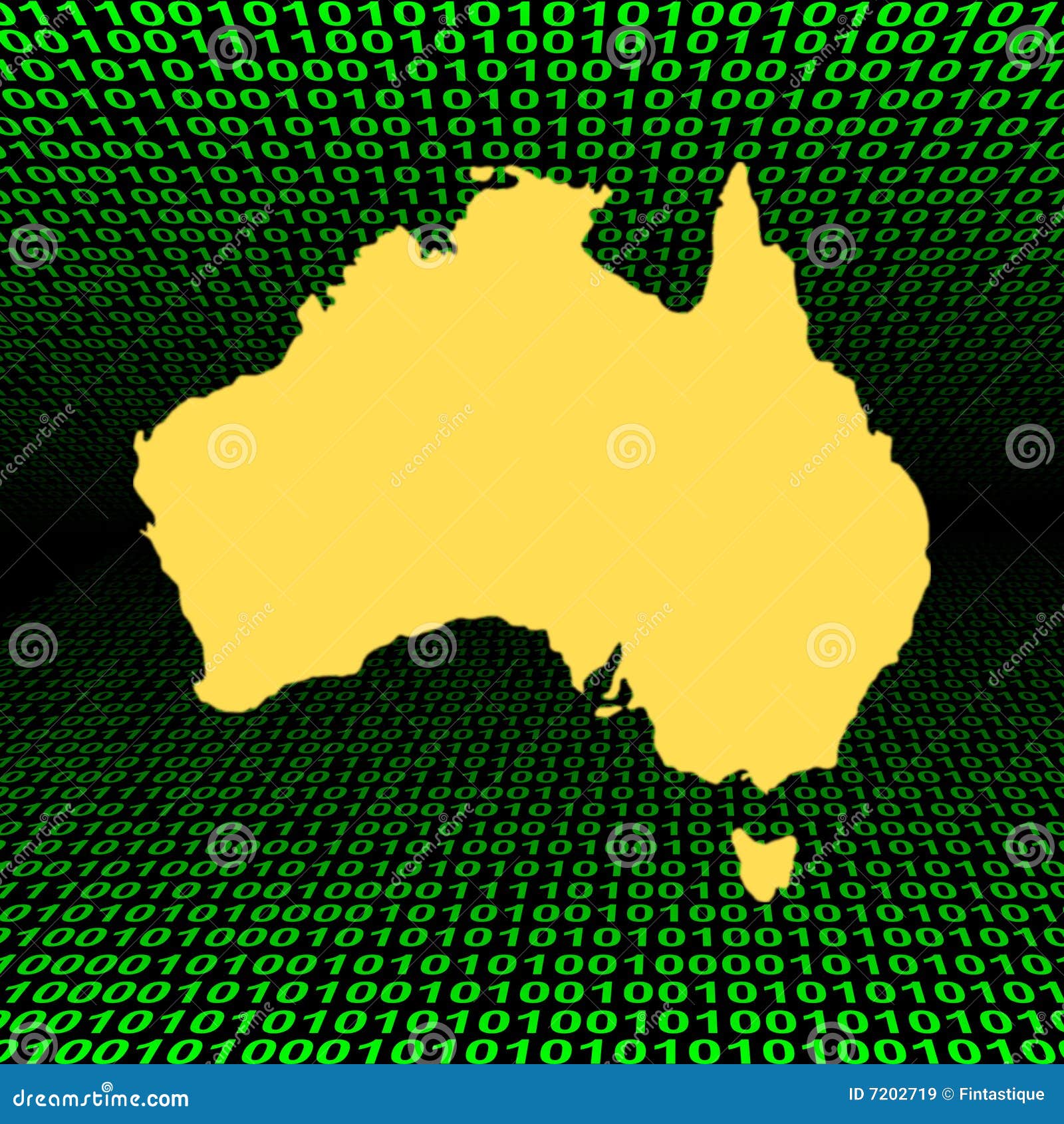 Australia Map Over Binary Code Stock Illustration - Illustration of ...