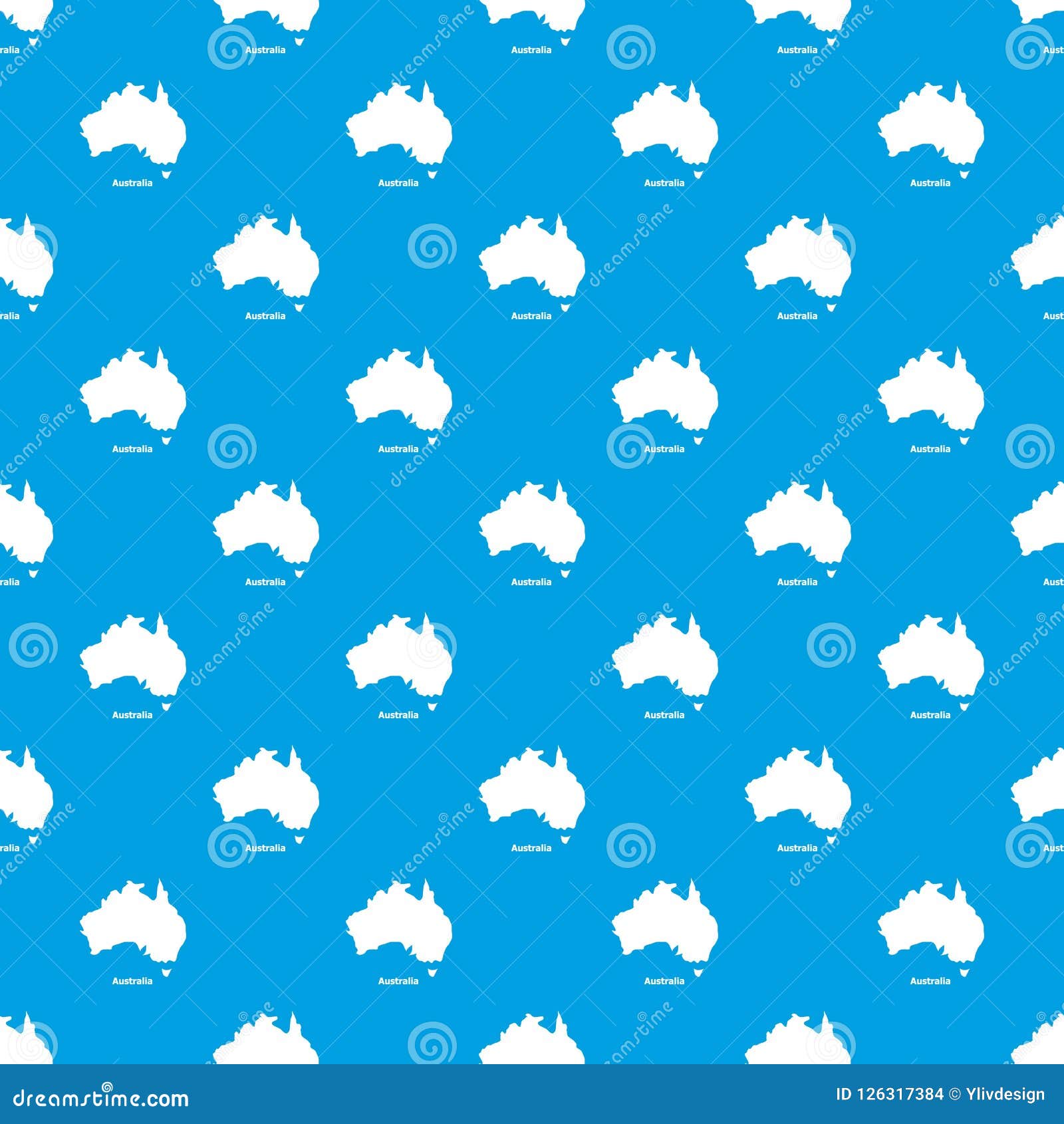 Australia Map Pattern Vector Seamless Blue Stock Vector - Illustration ...