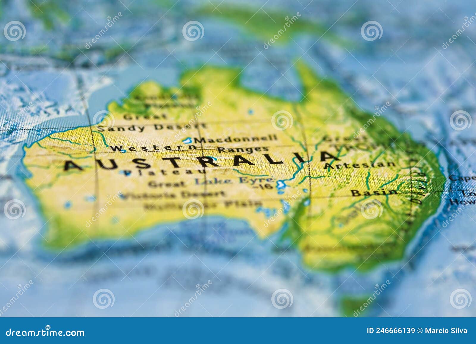 Australia on the Map stock image. Image of search, australian - 246666139