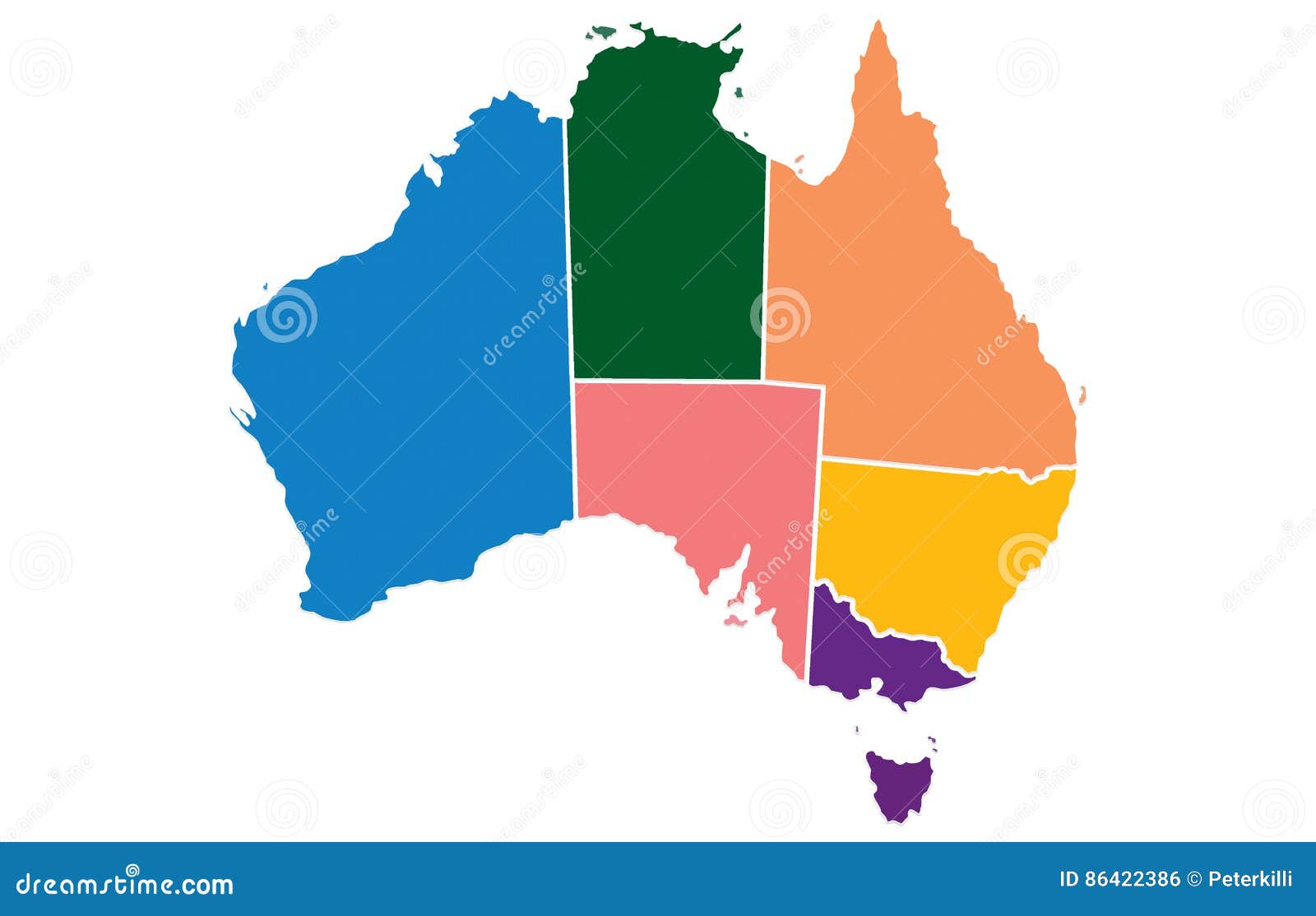 Australia map stock illustration. Illustration of design - 86422386
