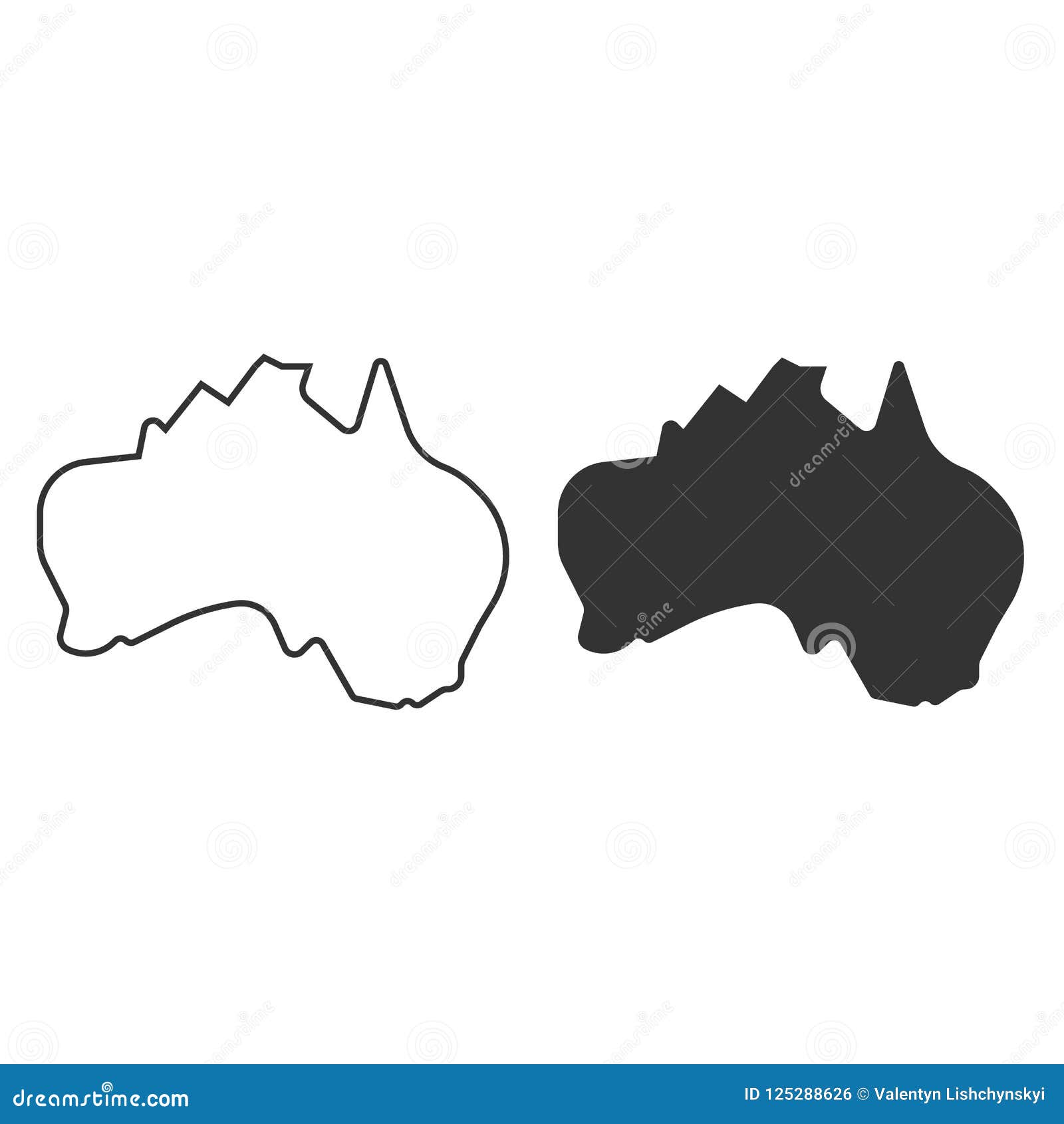 Australia Map Vector Icon. Simple Flat Design Stock Illustration ...
