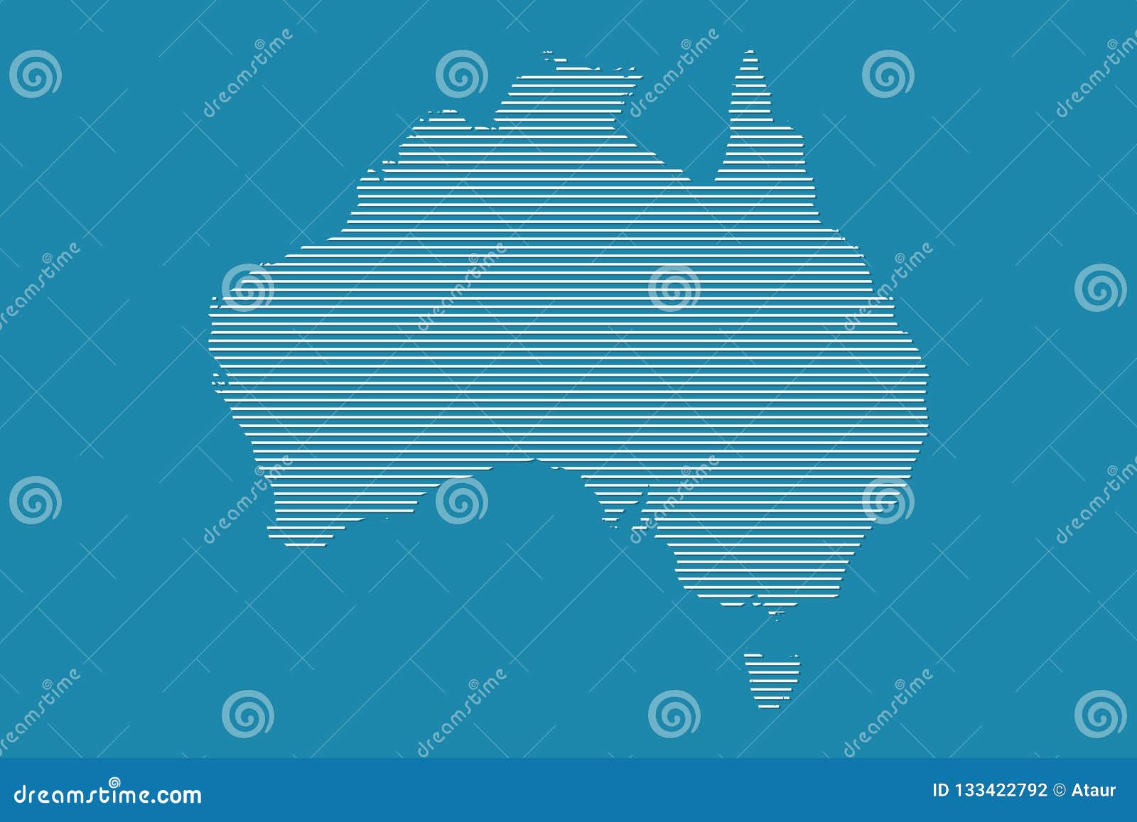 Australia Map Vector Using Blue Straight Lines Pattern on Dark ...