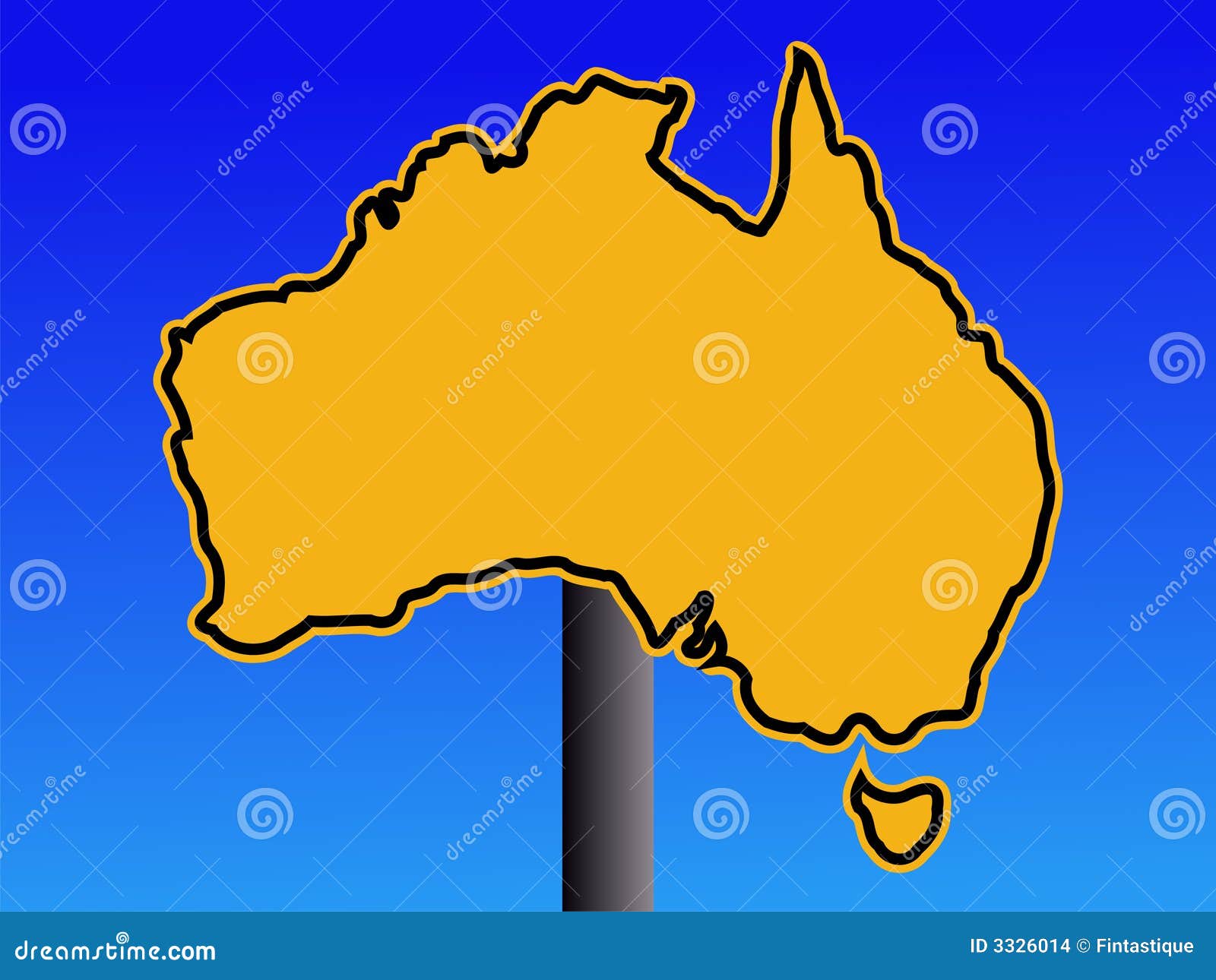 Australia map warning sign stock vector. Illustration of beware - 3326014