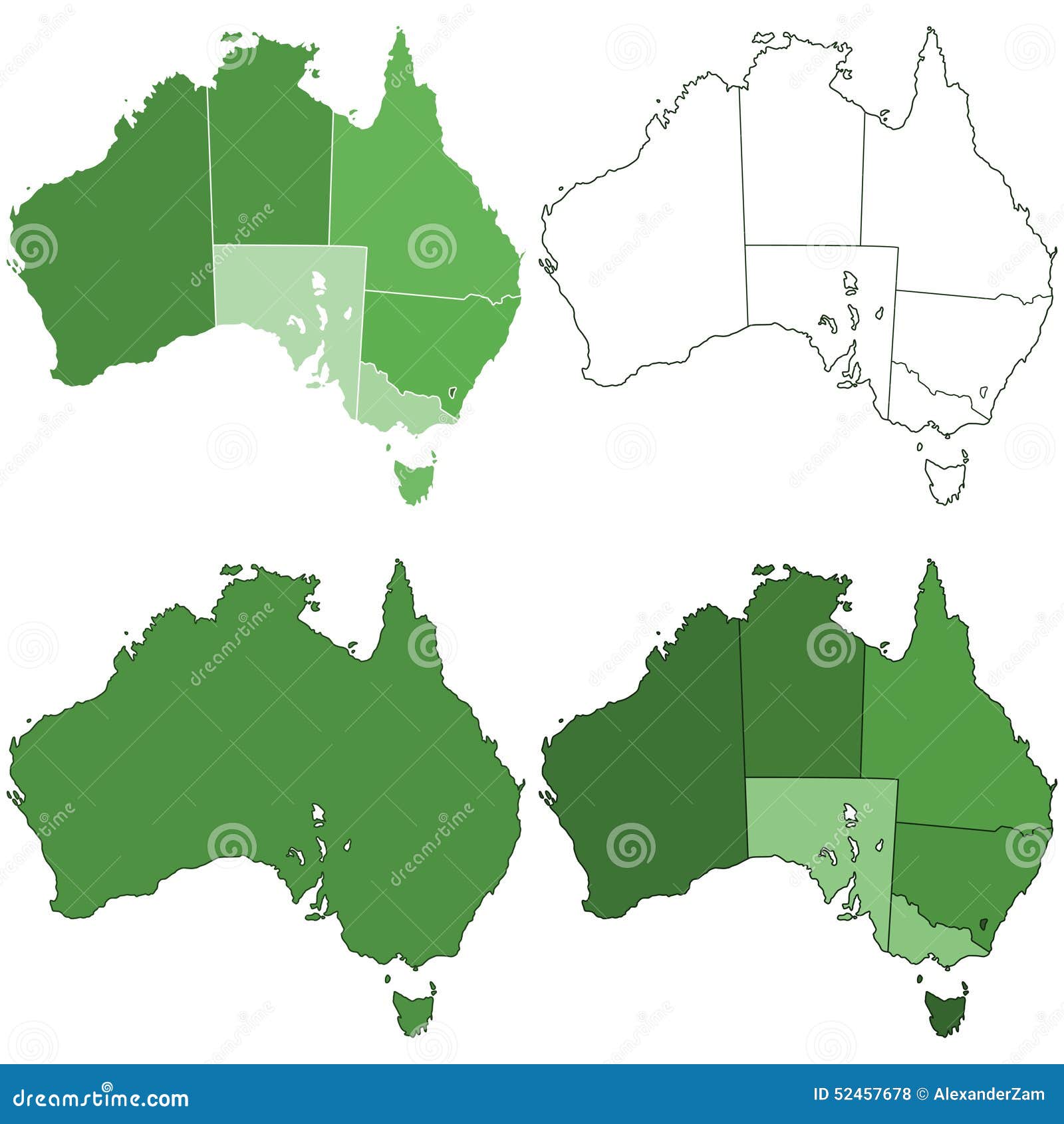Australia maps stock vector. Illustration of region, oceania - 52457678