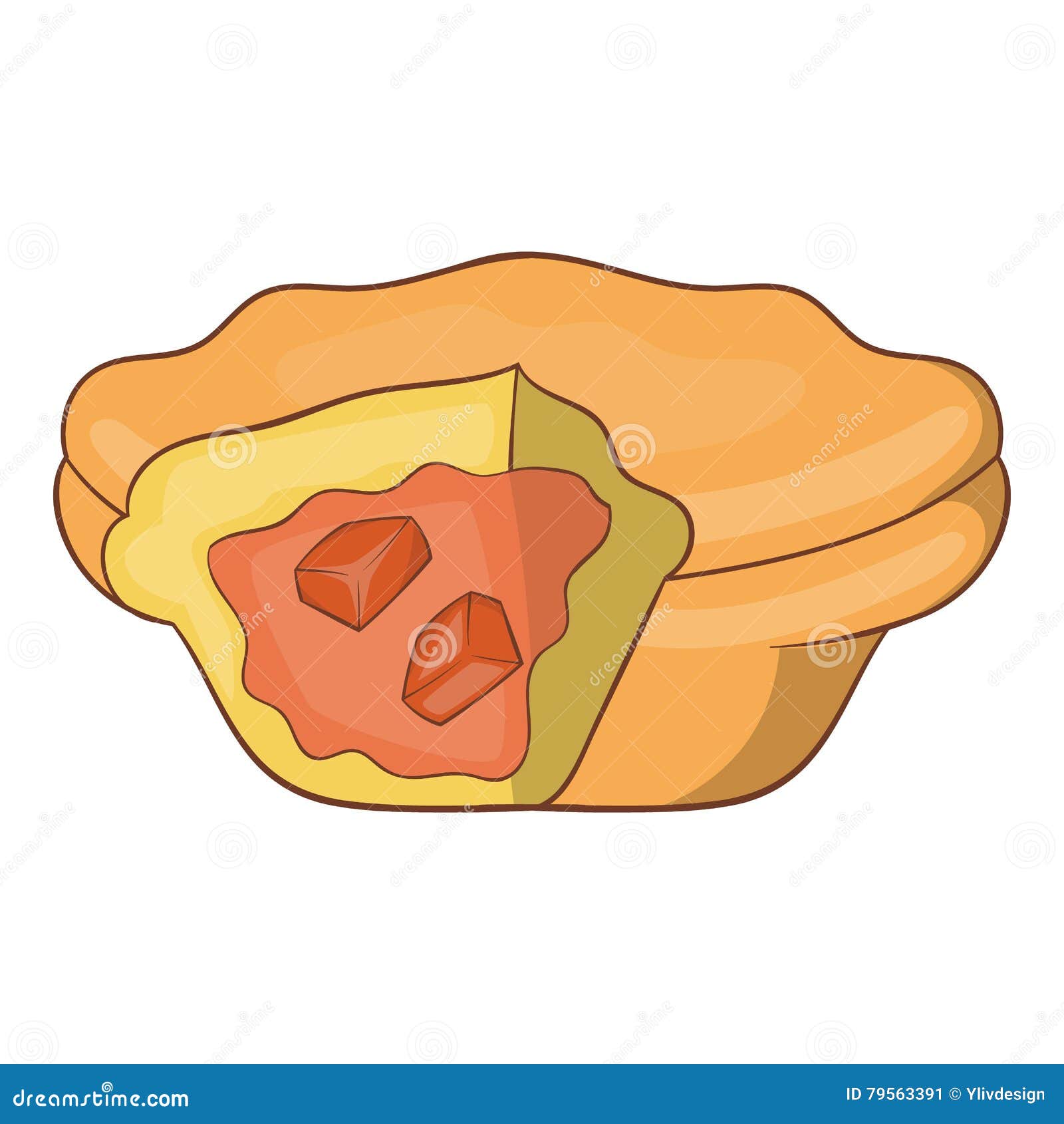 Australia Meat Pie Icon, Cartoon Style Stock Vector - Illustration of ...