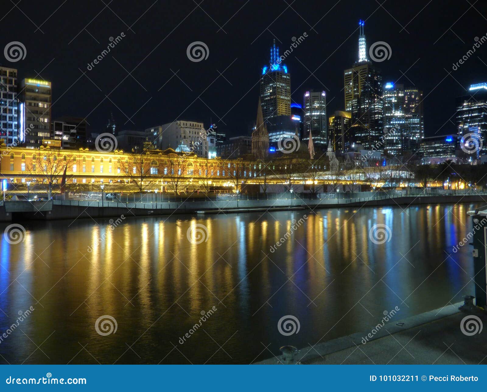 Australia, Melbourne, Night View, Editorial Photo - Image of southbank ...