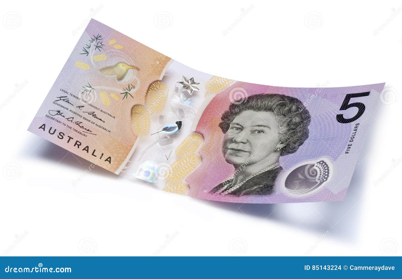 Australia Money Five Dollar Note Editorial Stock Image - Image of ...