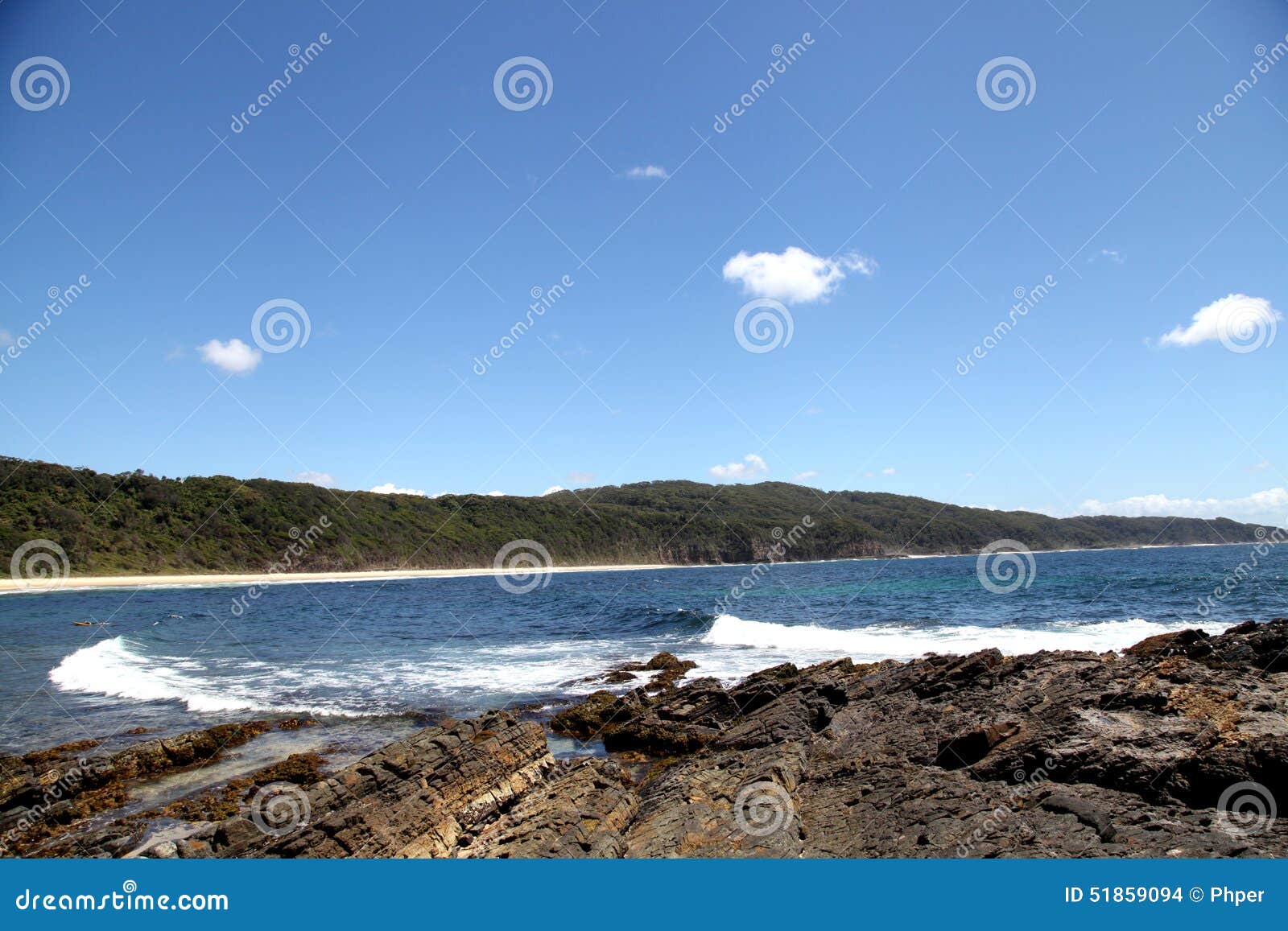 Australia Ocean View @ Seal Rocks Stock Photo - Image of view, beach ...