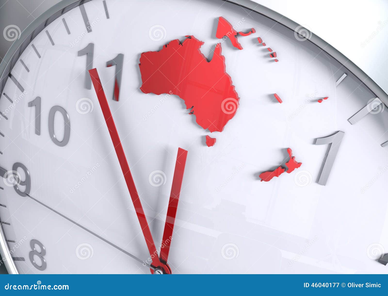 Australia Oceania Continent Countdown Stock Illustration - Illustration ...