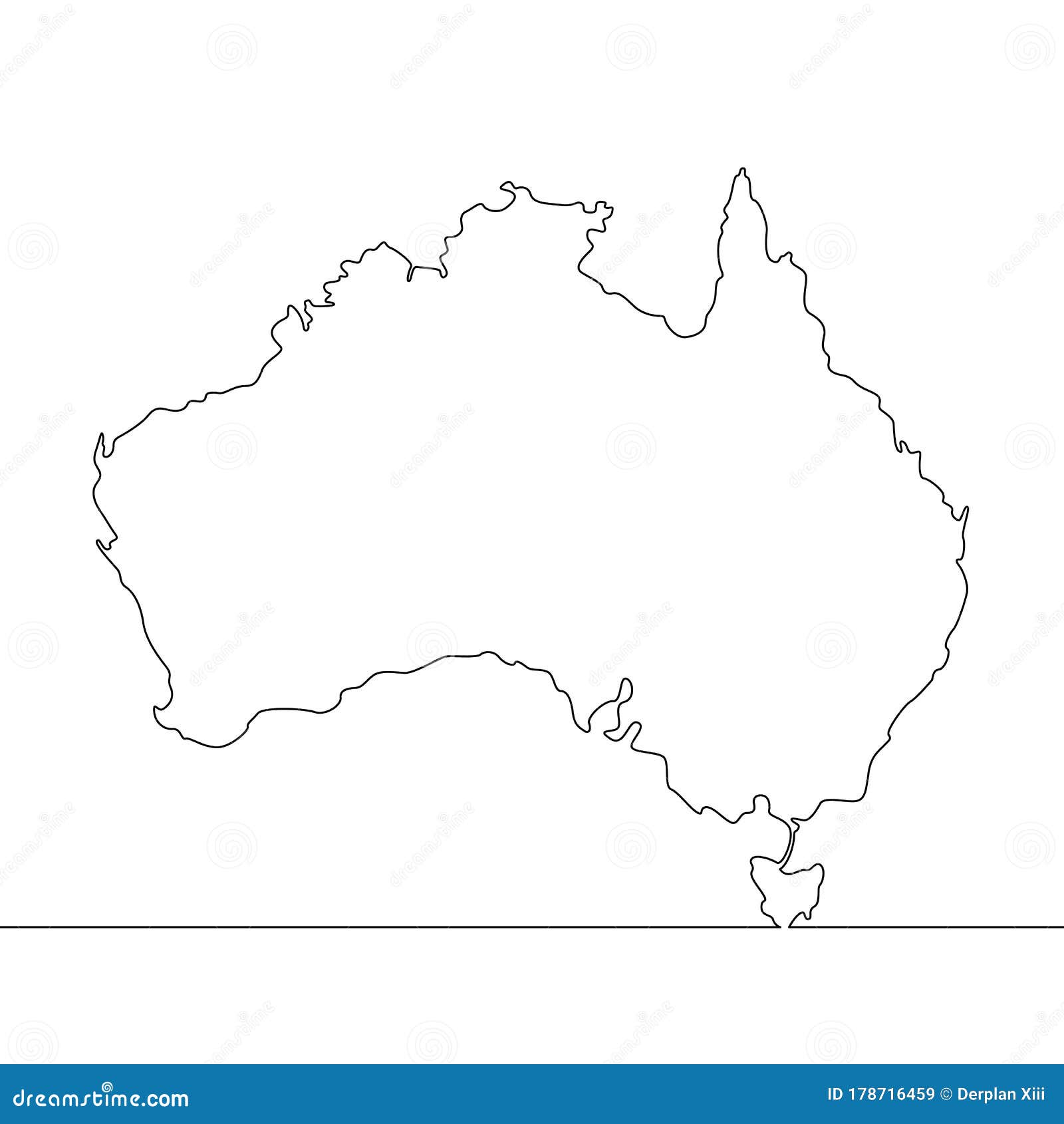 Australia Outline Skyline, Australian Flat Thin Line Icons, Landmarks ...