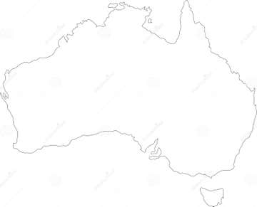 Australia outline map stock illustration. Illustration of shape - 317467732