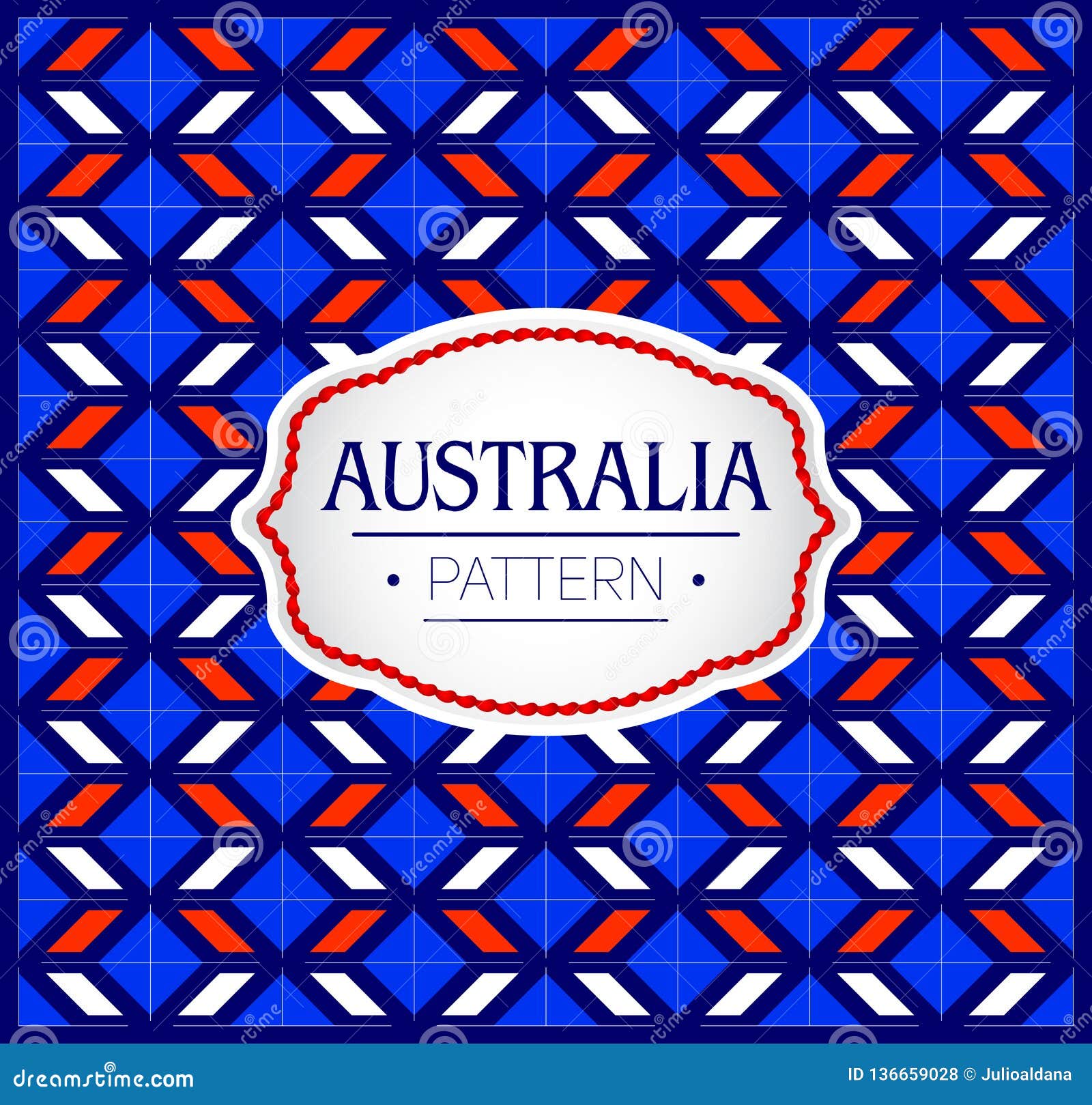 Australia Pattern, Background Texture and Emblem with the Colors of the ...
