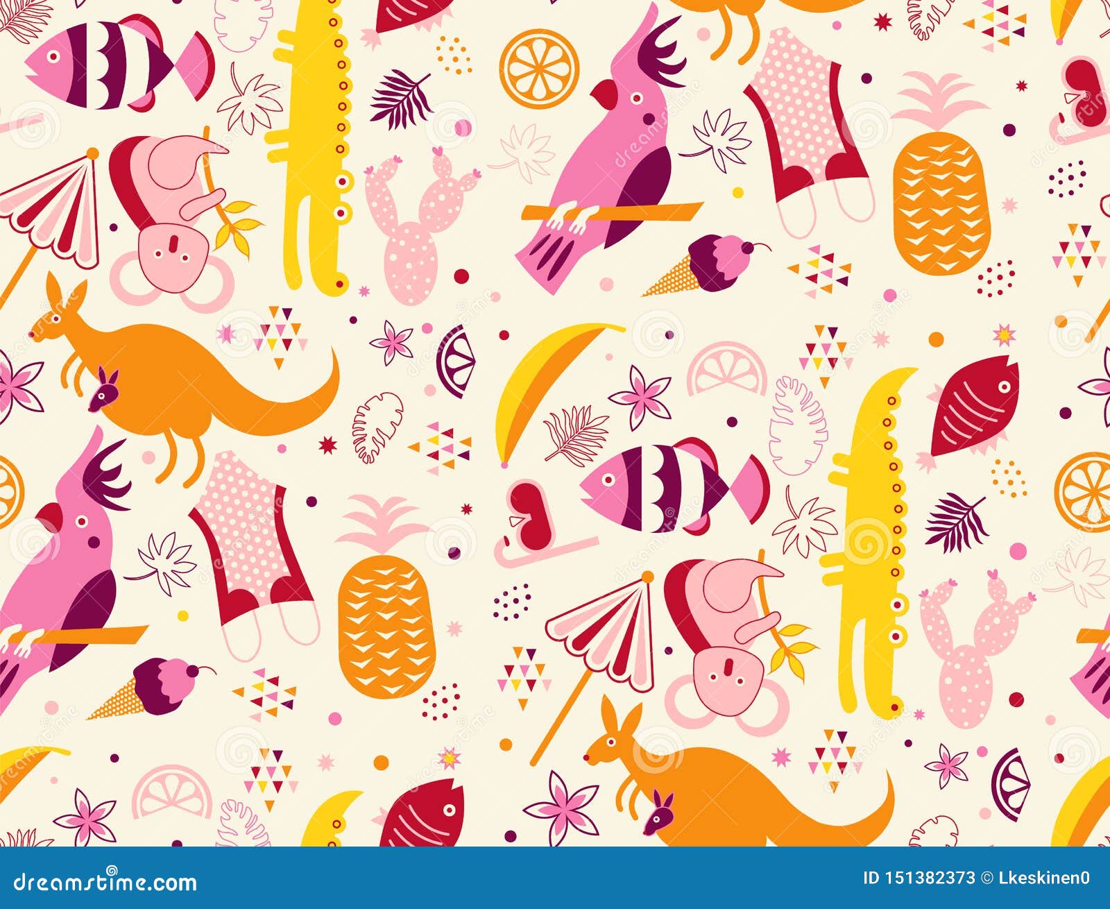 Australia Pattern Seamless Design Graphic Stock Vector - Illustration ...
