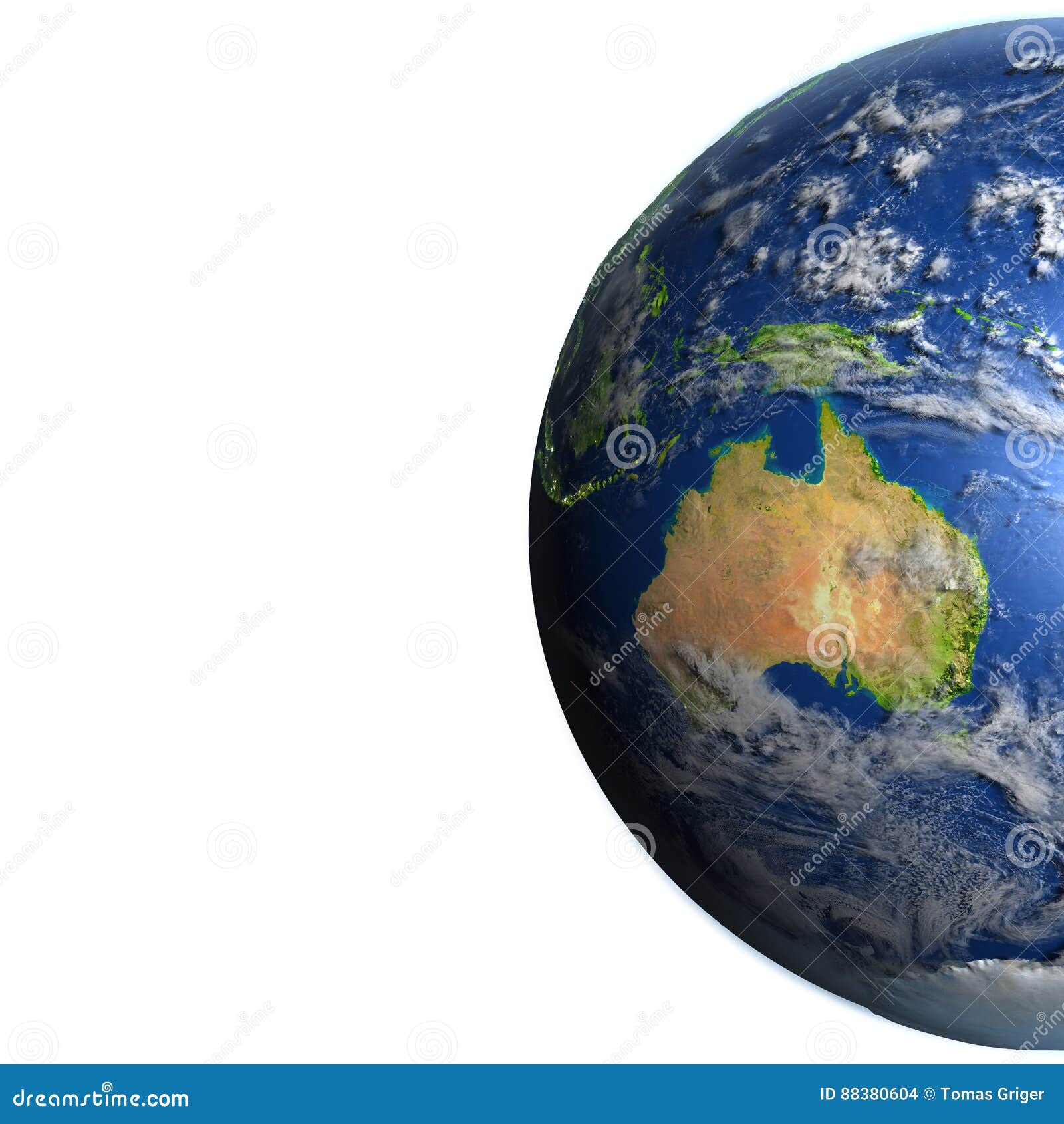Australia on planet Earth stock illustration. Illustration of planet ...