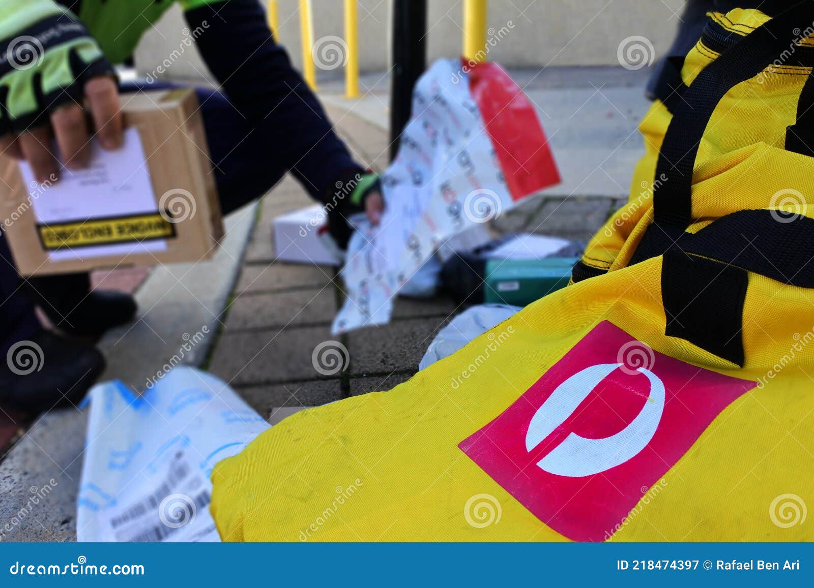 Postman From Australia Post Delivers Mail On A Motorbike In Brisbane ...
