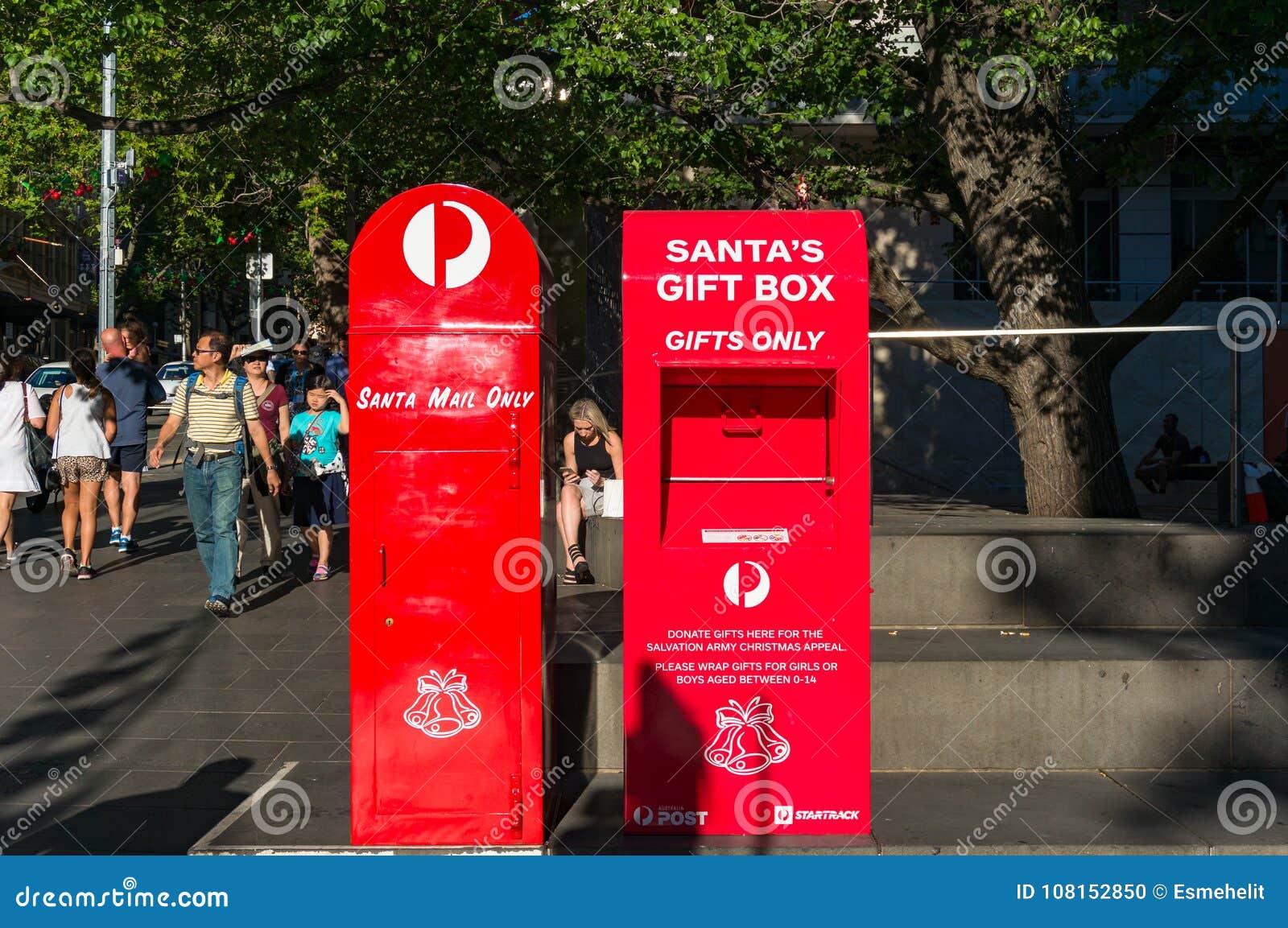 Australia Post Mailbox, Santa Letters and Santa Gift Box Editorial ...