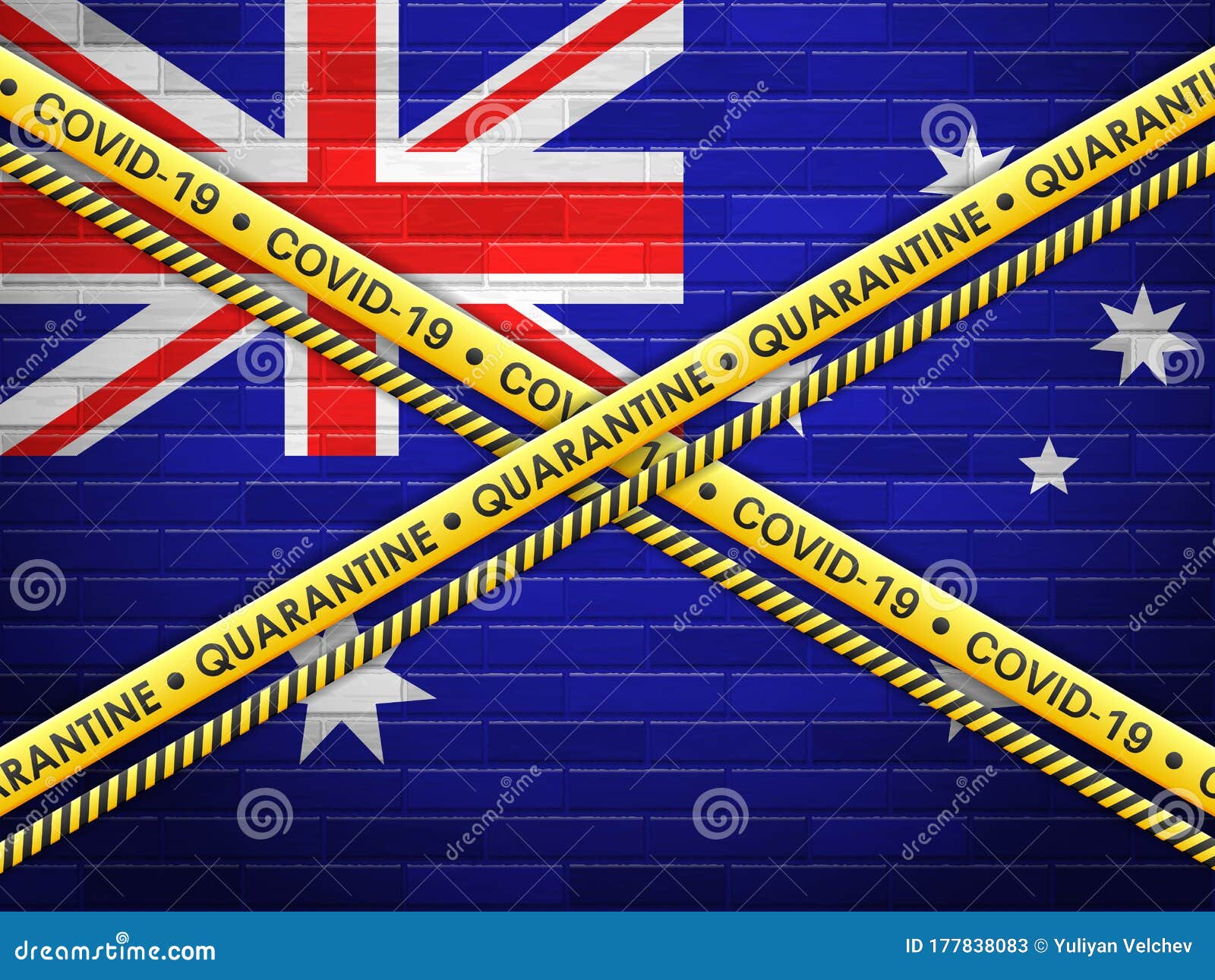 Australia in quarantine stock vector. Illustration of coronavirus ...