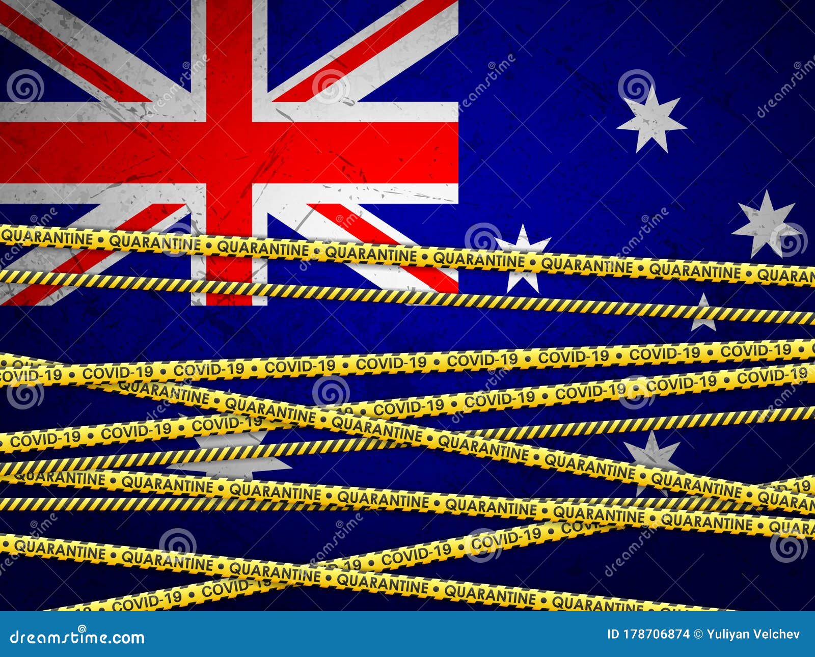 Australia in quarantine stock illustration. Illustration of banner ...