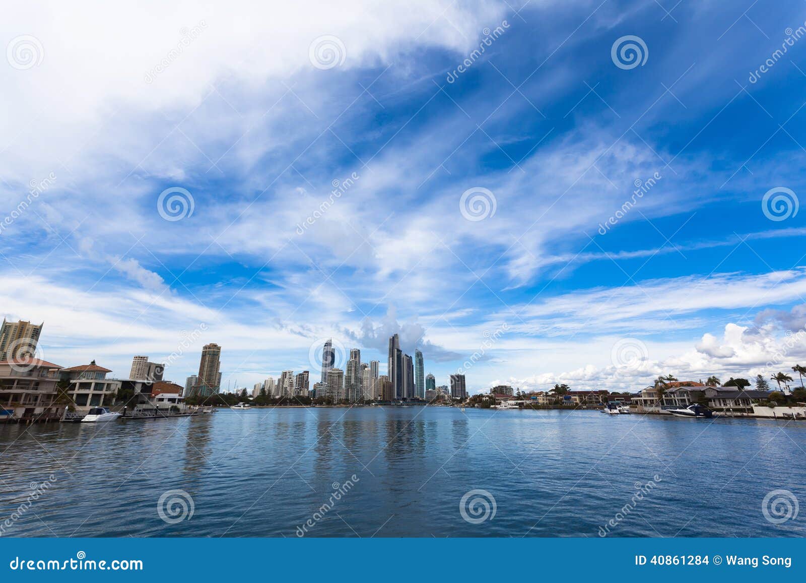 Australia S Gold Coast Building Stock Photo - Image of tower, river ...
