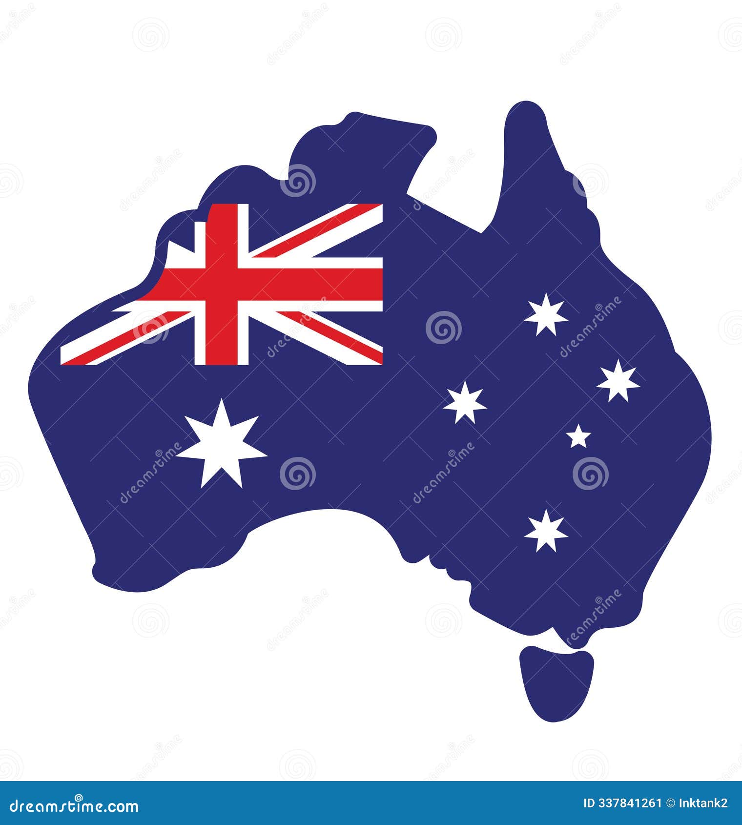 Australia Simplified Flag Map Vector Illustration | CartoonDealer.com ...