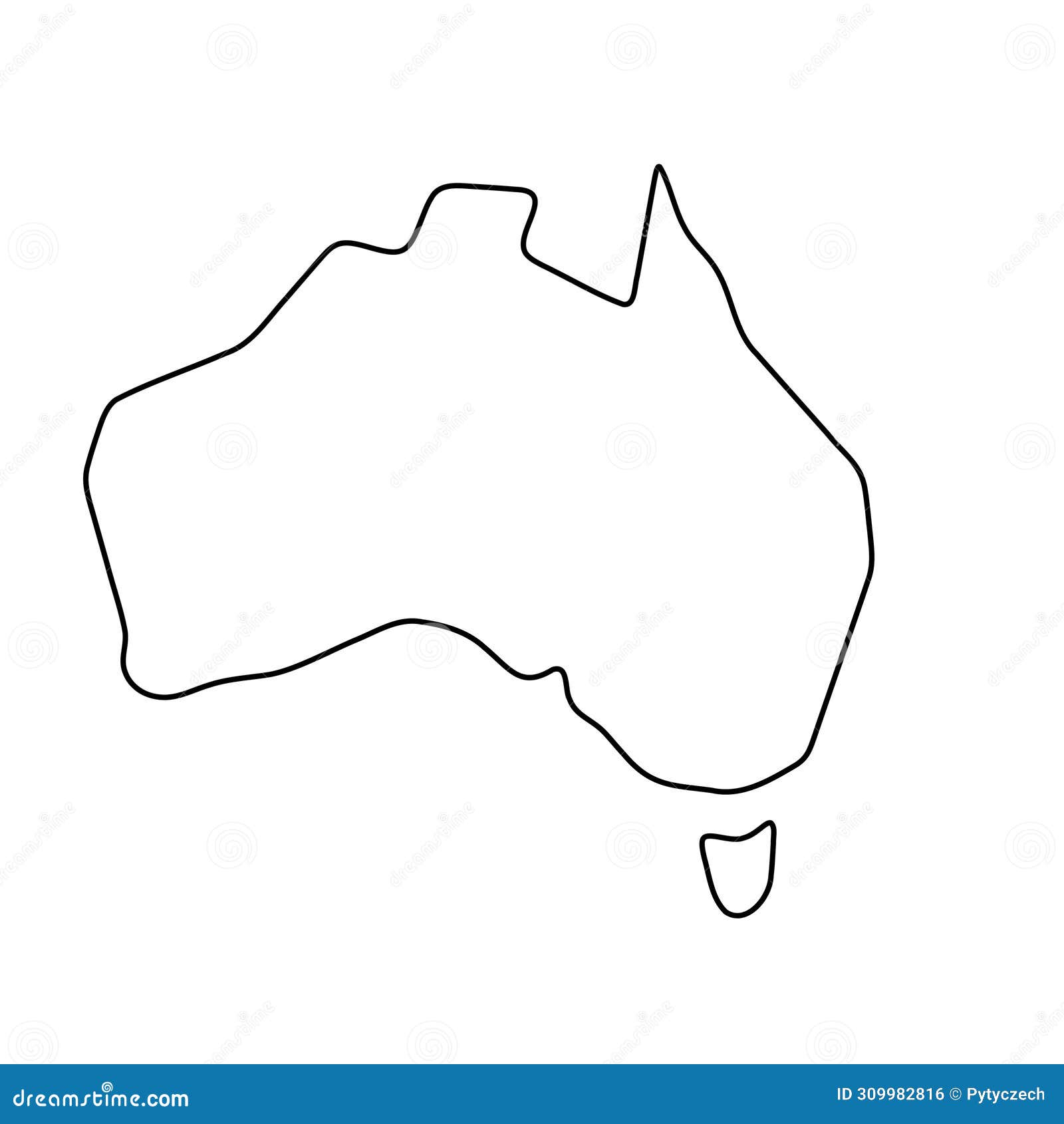 Australia Simplified Vector Map | CartoonDealer.com #311986392
