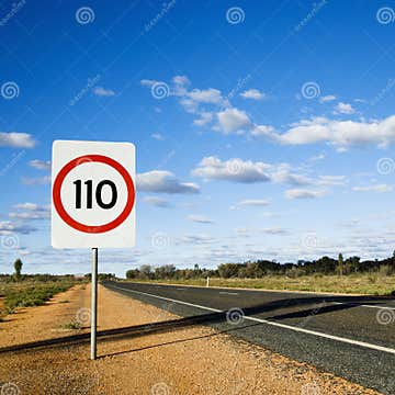 Australia speed limit sign stock photo. Image of road - 4414234