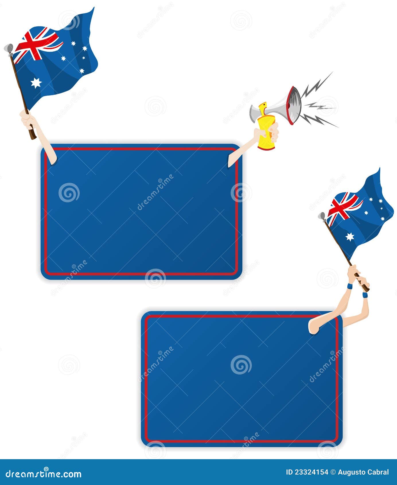 Australia Sport Message Frame with Flag. Stock Vector - Illustration of ...