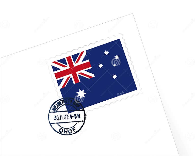Australia Stamp Illustration Stock Vector - Illustration of sign ...