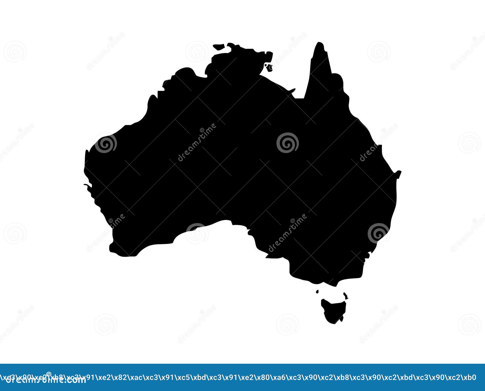Stylized Map Of Australia. Vector Illustration | CartoonDealer.com ...