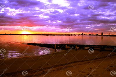 Australia Sunset Melbourne stock photo. Image of outdoors - 3557930