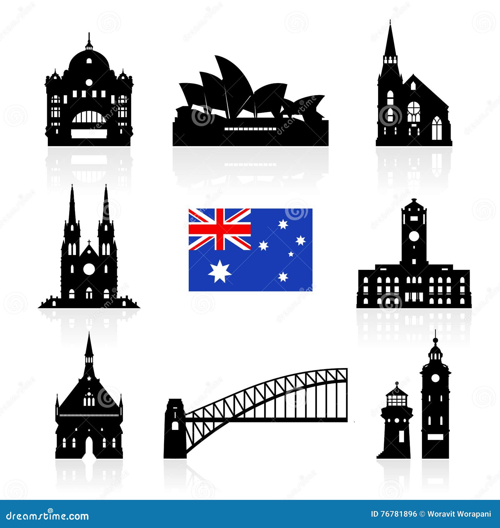 Australia Travel Landmarks. Editorial Photo - Illustration of culture ...