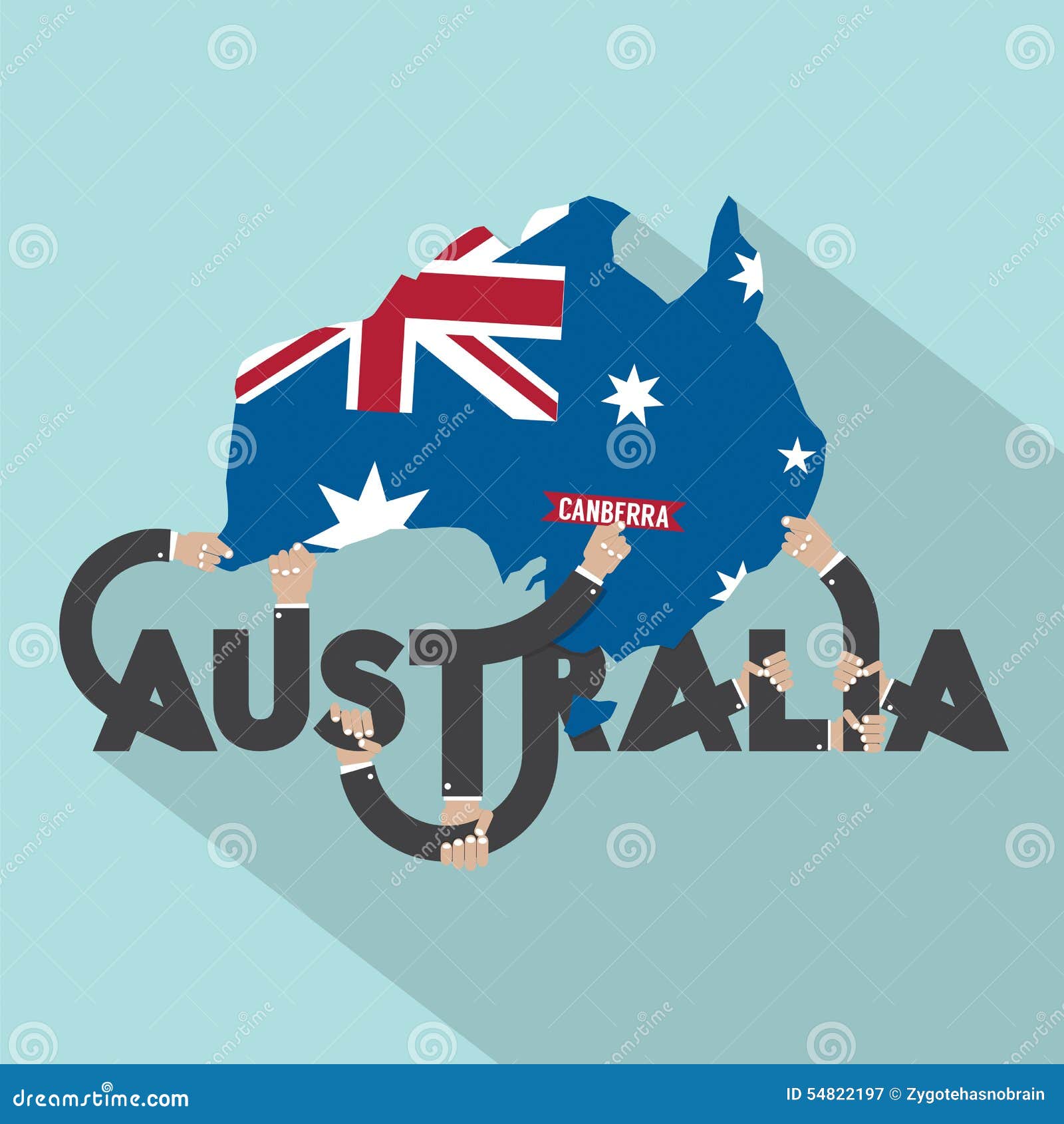 Australia Typography Design Stock Vector - Illustration of flat, notice ...